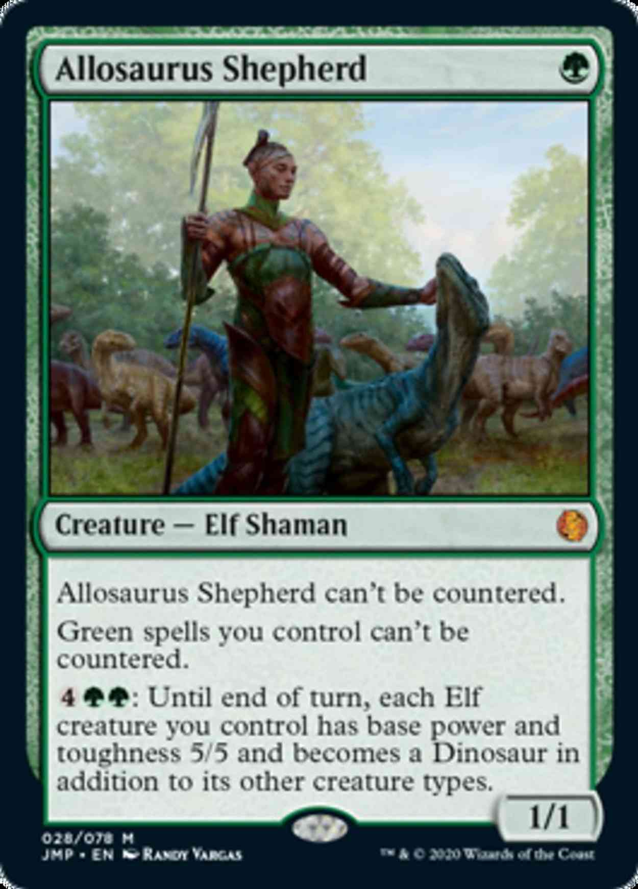 Allosaurus Shepherd Price from mtg Jumpstart
