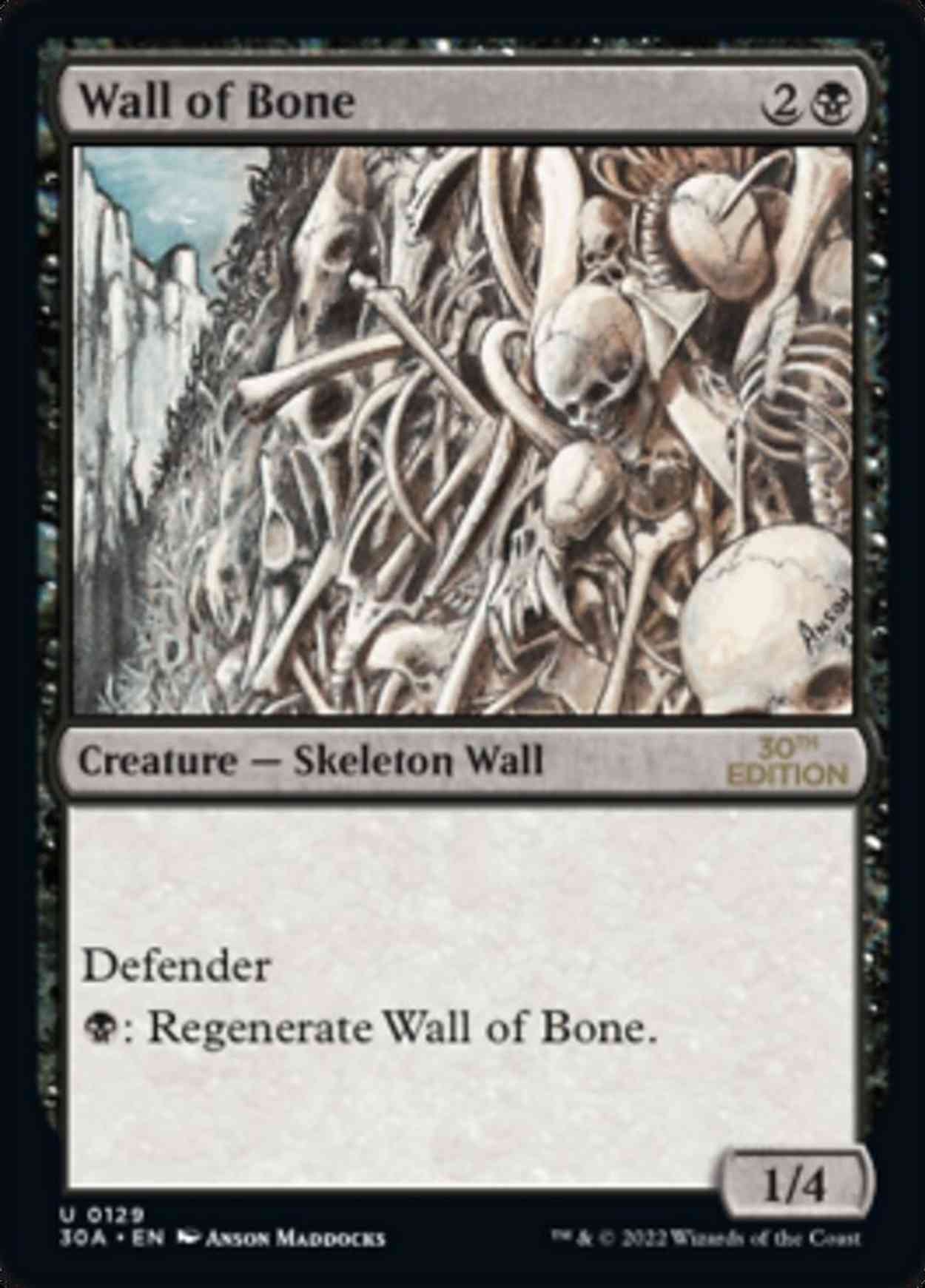 Wall of Bone Price from mtg 30th Anniversary Edition