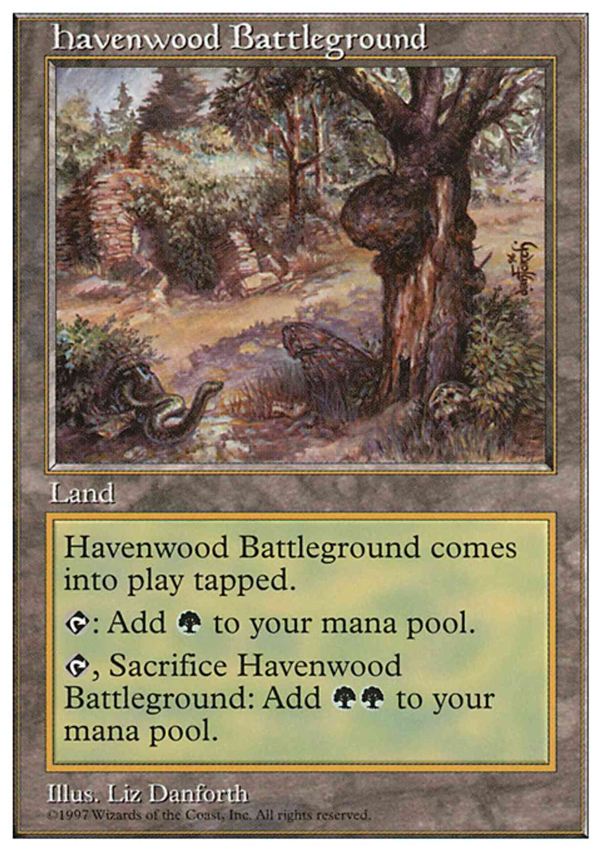 Havenwood Battleground Price from mtg Fifth Edition
