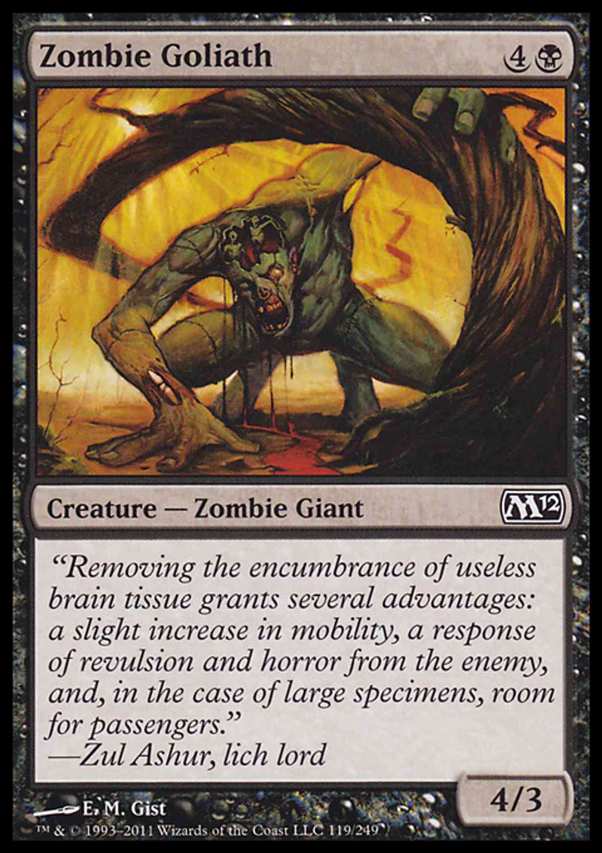 Zombie Goliath Price from mtg Magic 2012