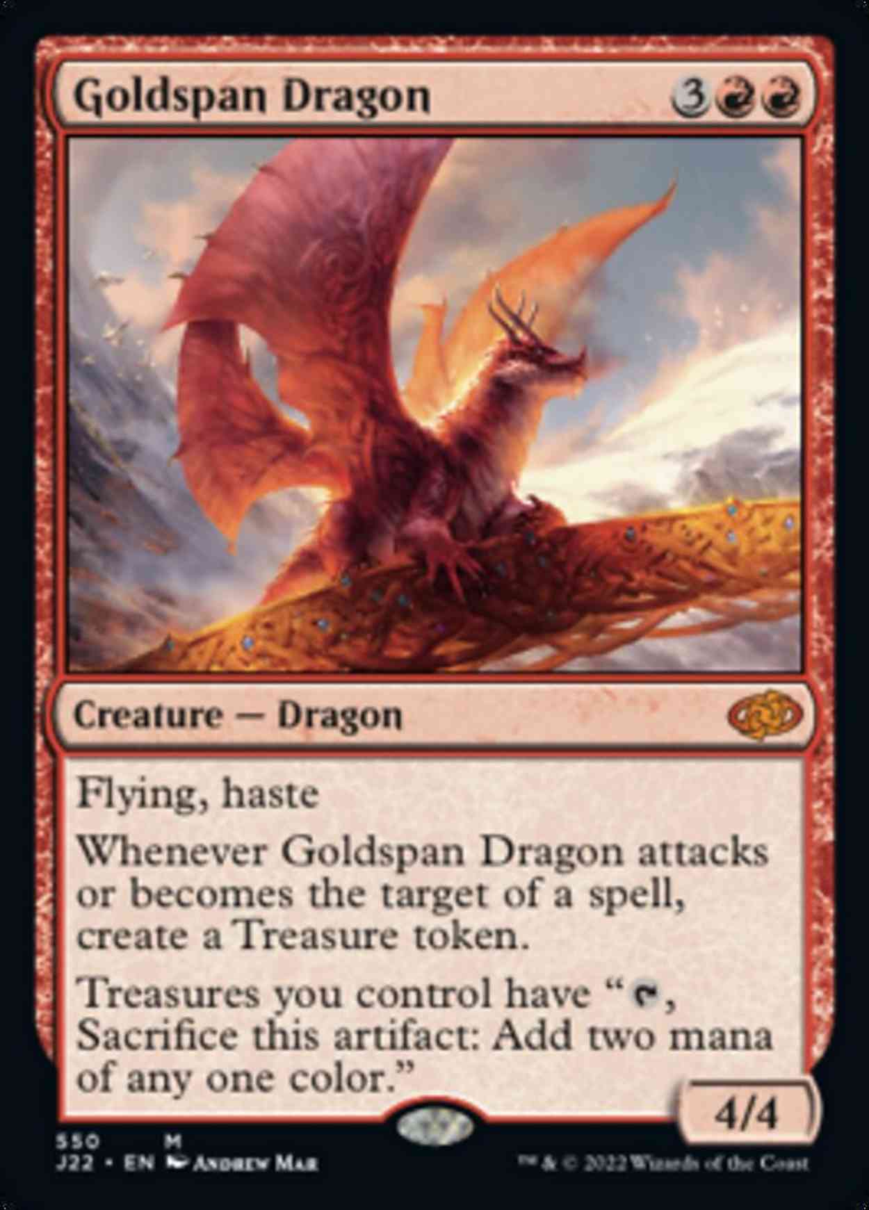 Goldspan Dragon Price from mtg Jumpstart 2022