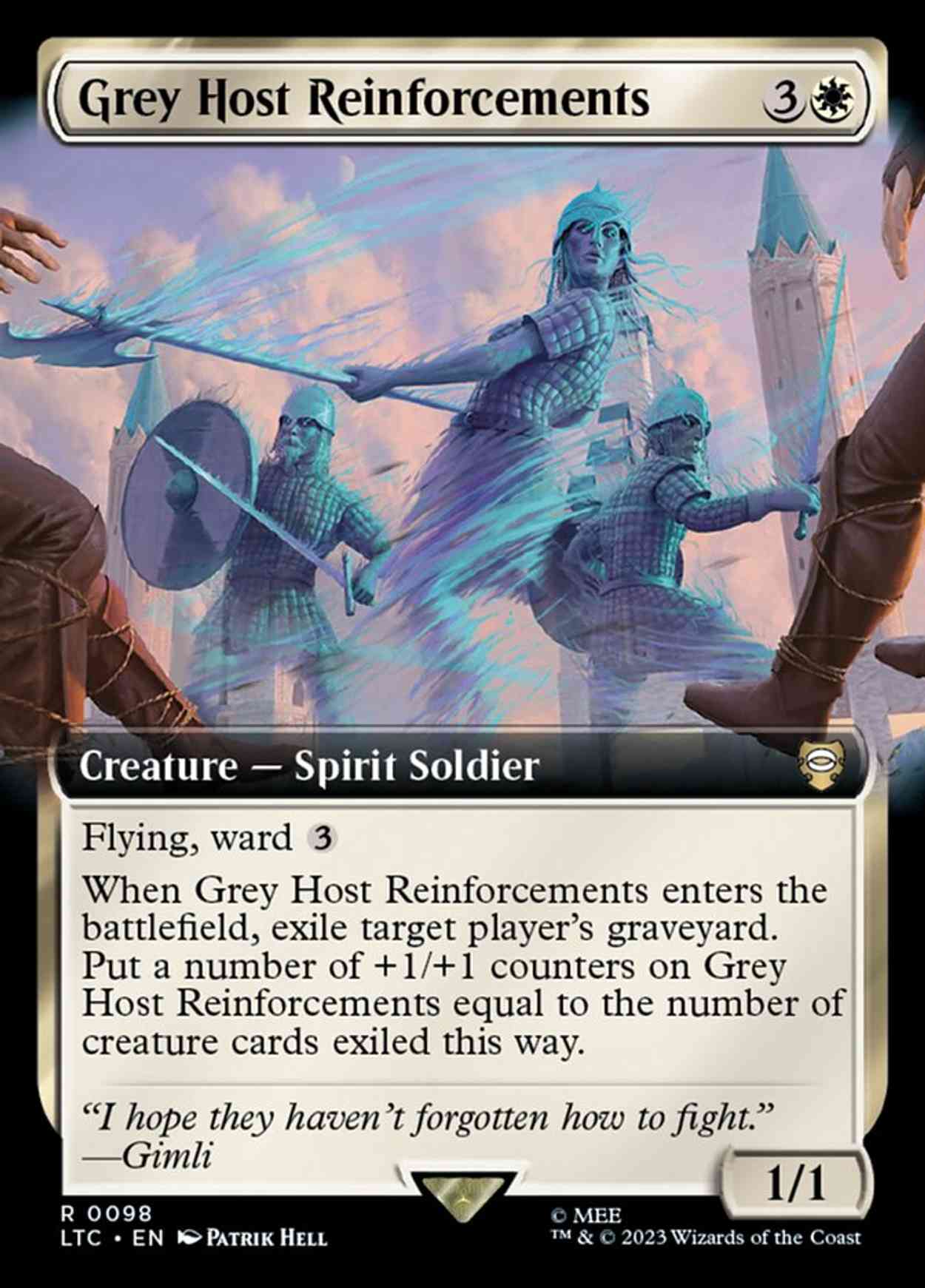 Grey Host Reinforcements (Extended Art) Price from mtg Tales of Middle ...