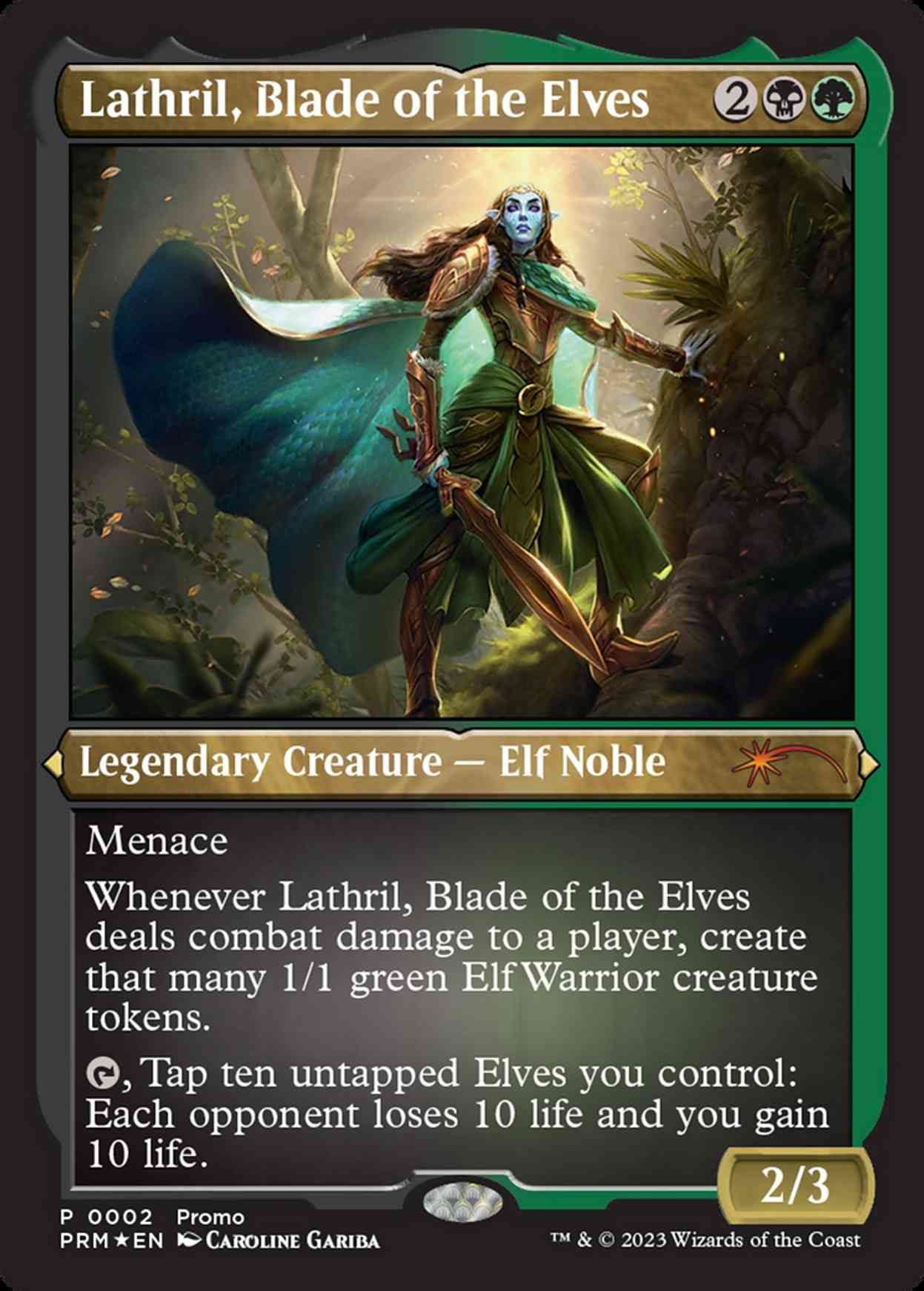 Lathril, Blade of the Elves (Foil Etched) Price from mtg Media Promos