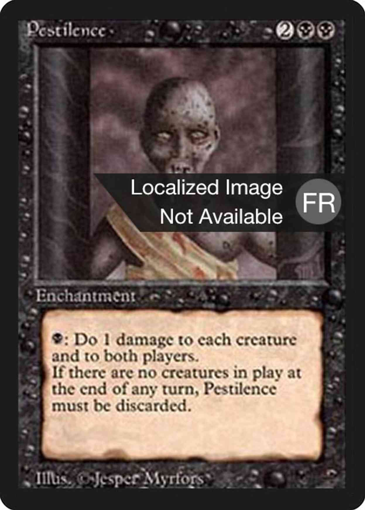 Pestilence Price from mtg Revised Edition (Foreign Black Border)