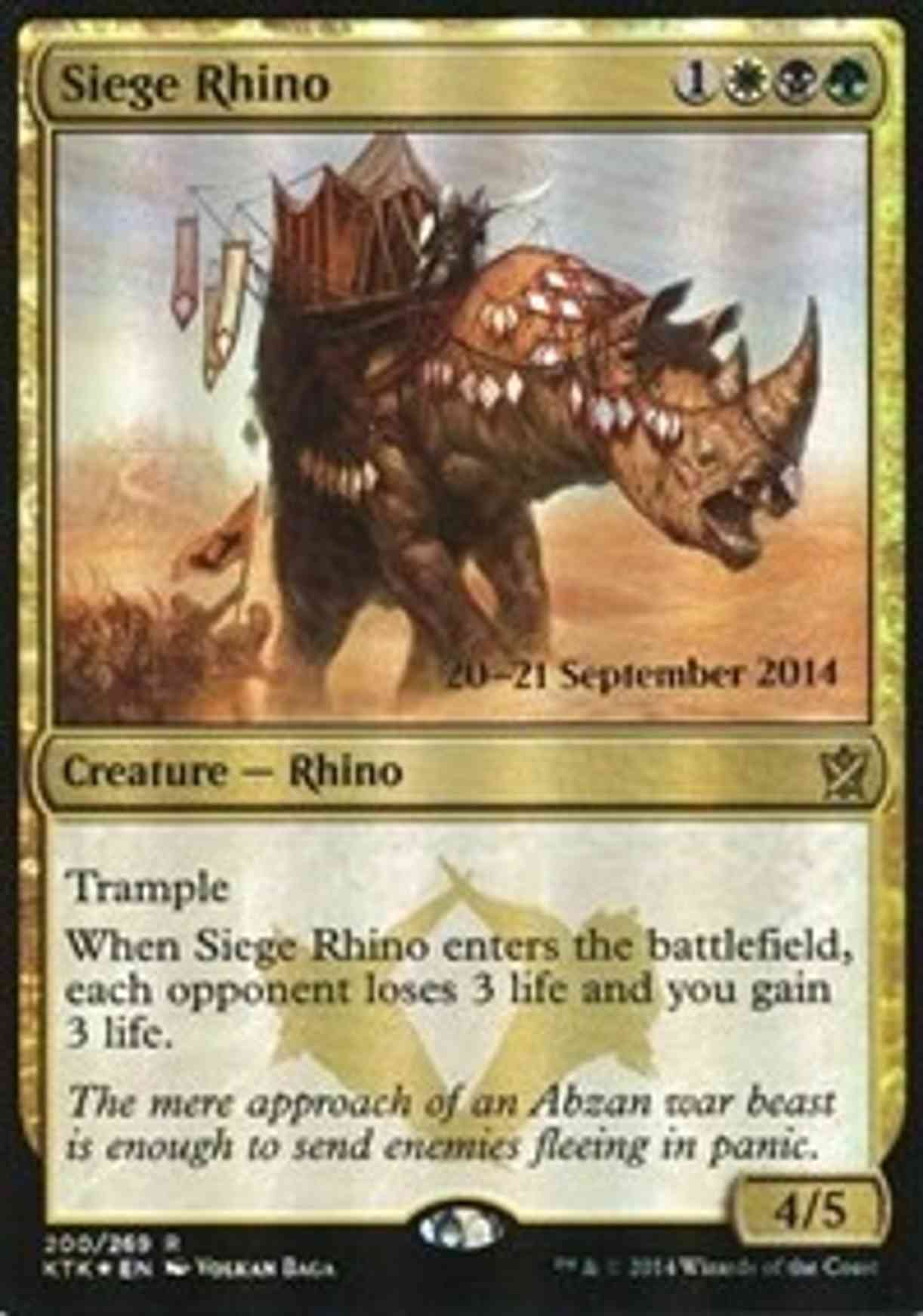 Siege Rhino Price from mtg Prerelease Cards