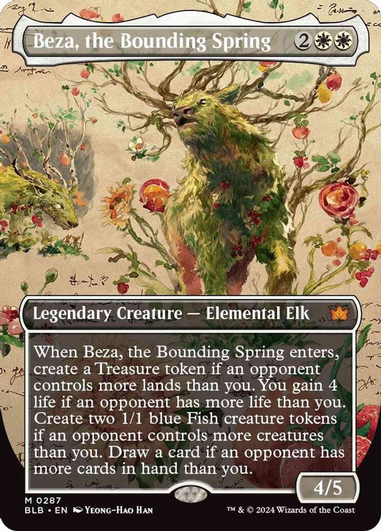 Beza, the Bounding Spring (Borderless) Price from mtg Bloomburrow