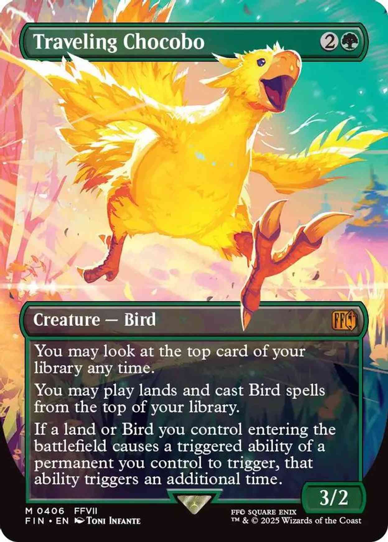 Traveling Chocobo (Borderless) Price from mtg Universes Beyond: FINAL FANTASY