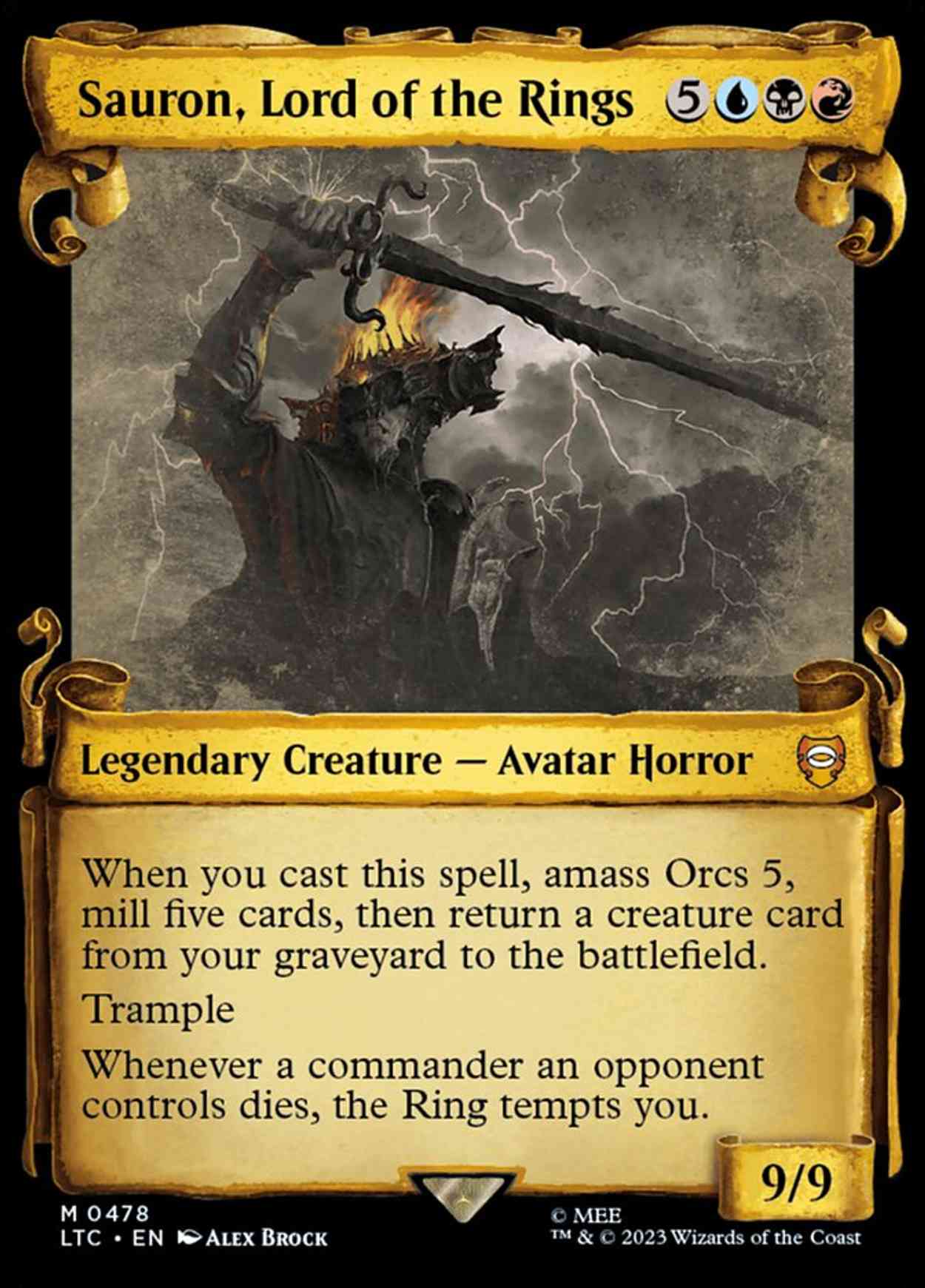 Sauron, Lord of the Rings (Showcase Scrolls) Price from mtg Tales of ...