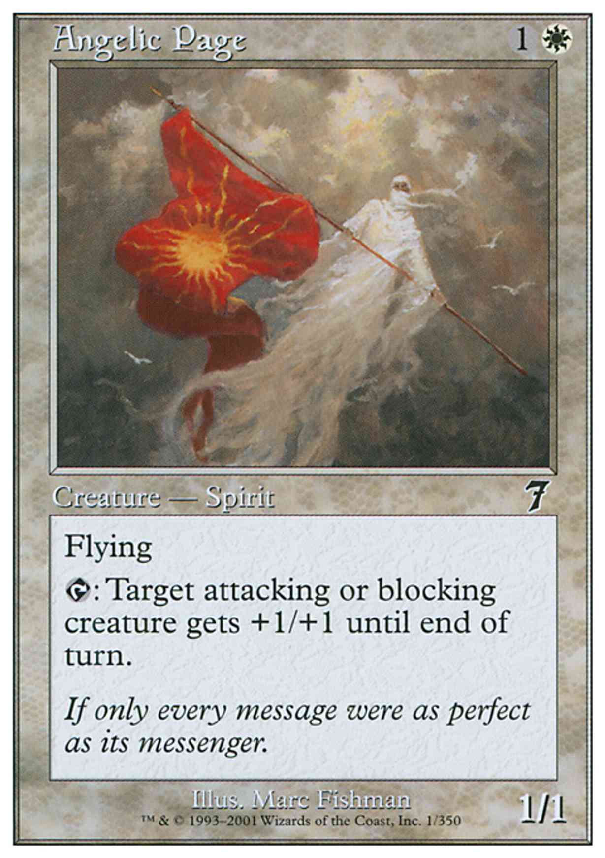Angelic Page Price from mtg Seventh Edition