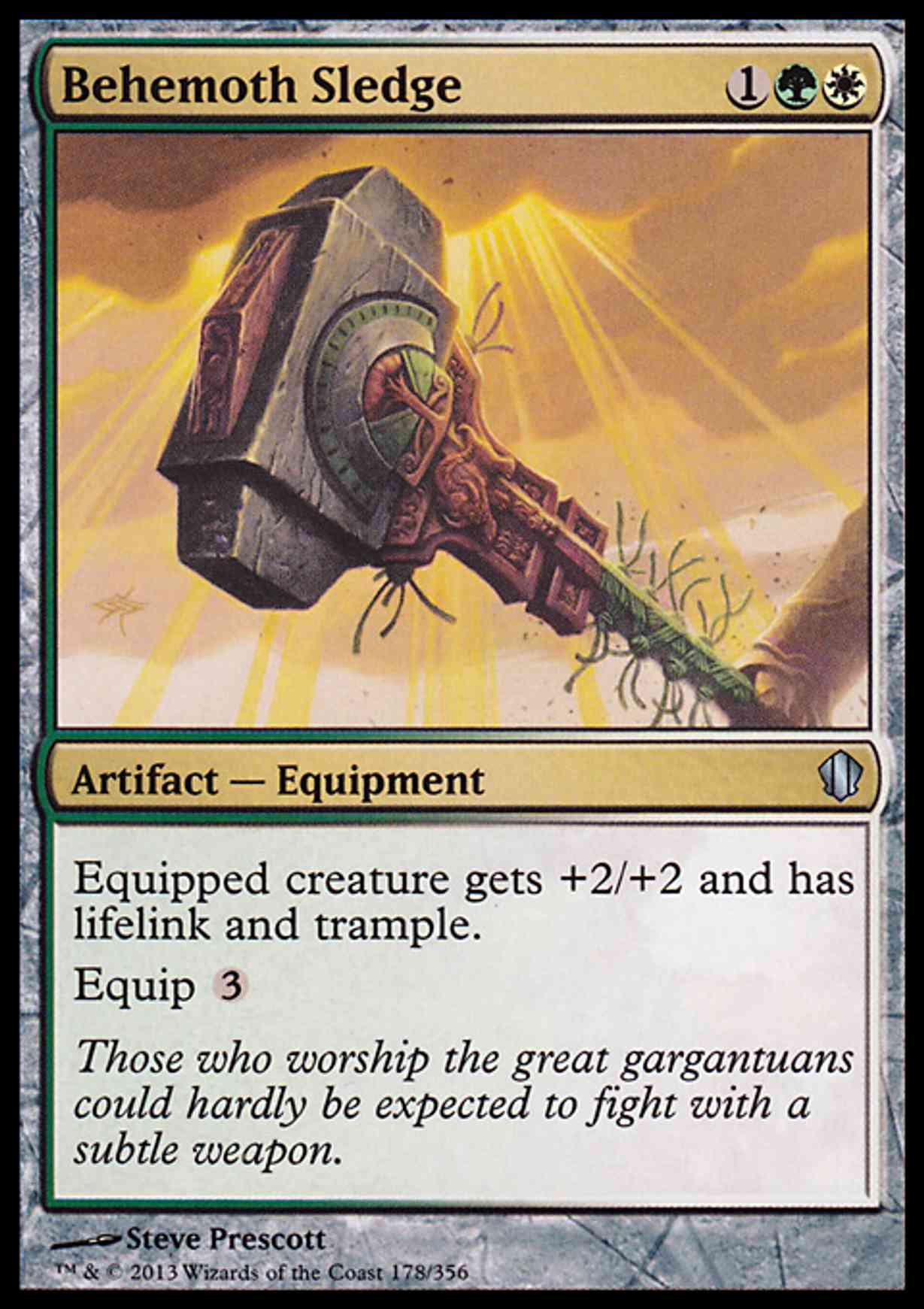 Behemoth Sledge Price from mtg Commander 2013 Edition