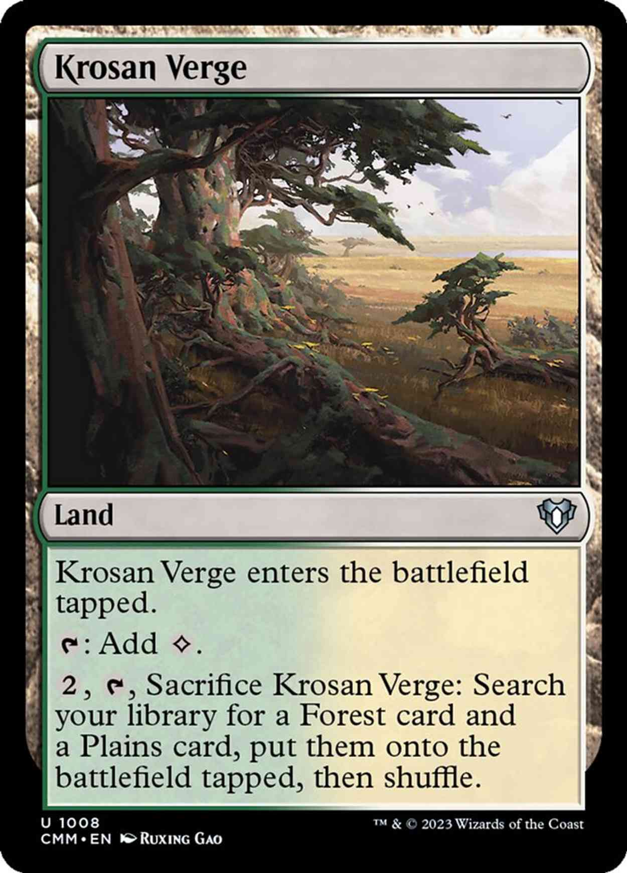 Krosan Verge Price from mtg Commander Masters