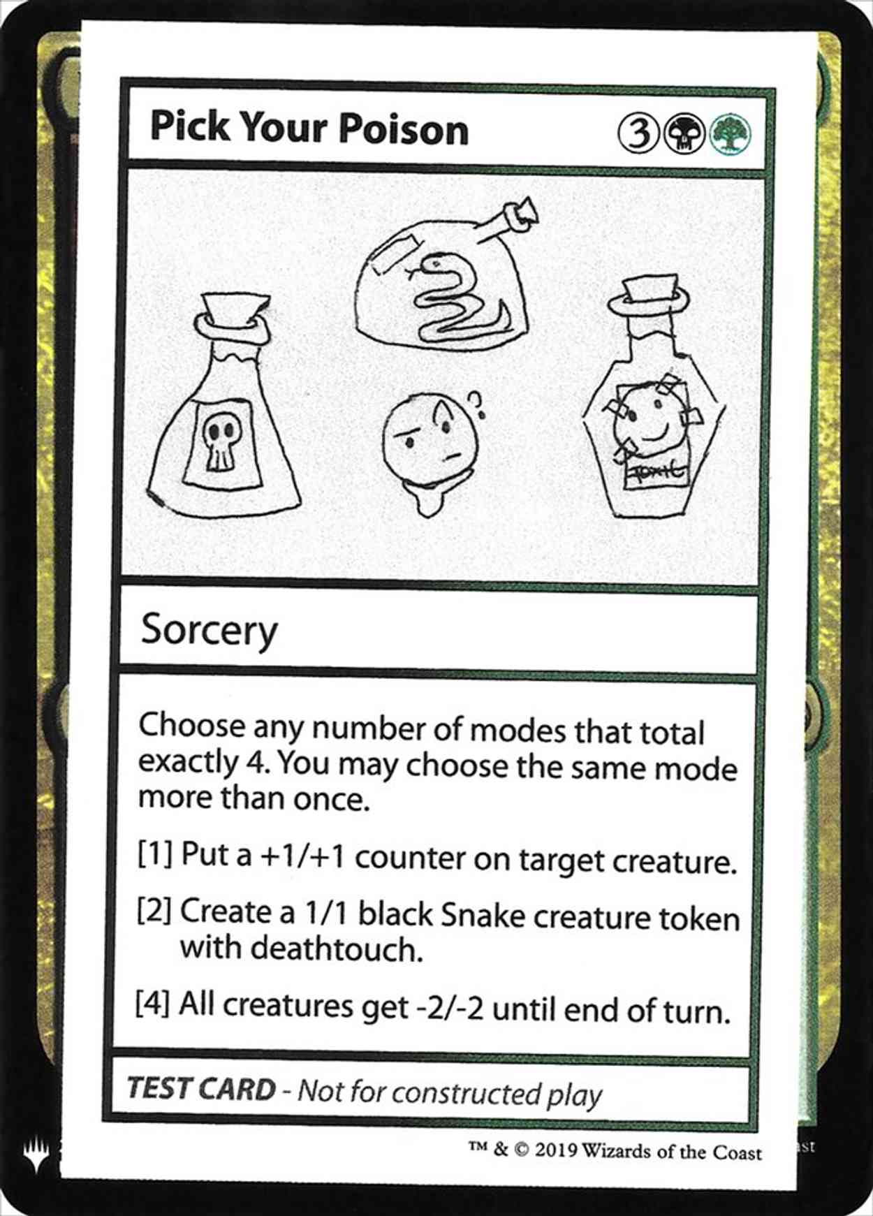Pick Your Poison Price from mtg Mystery Booster Playtest Cards
