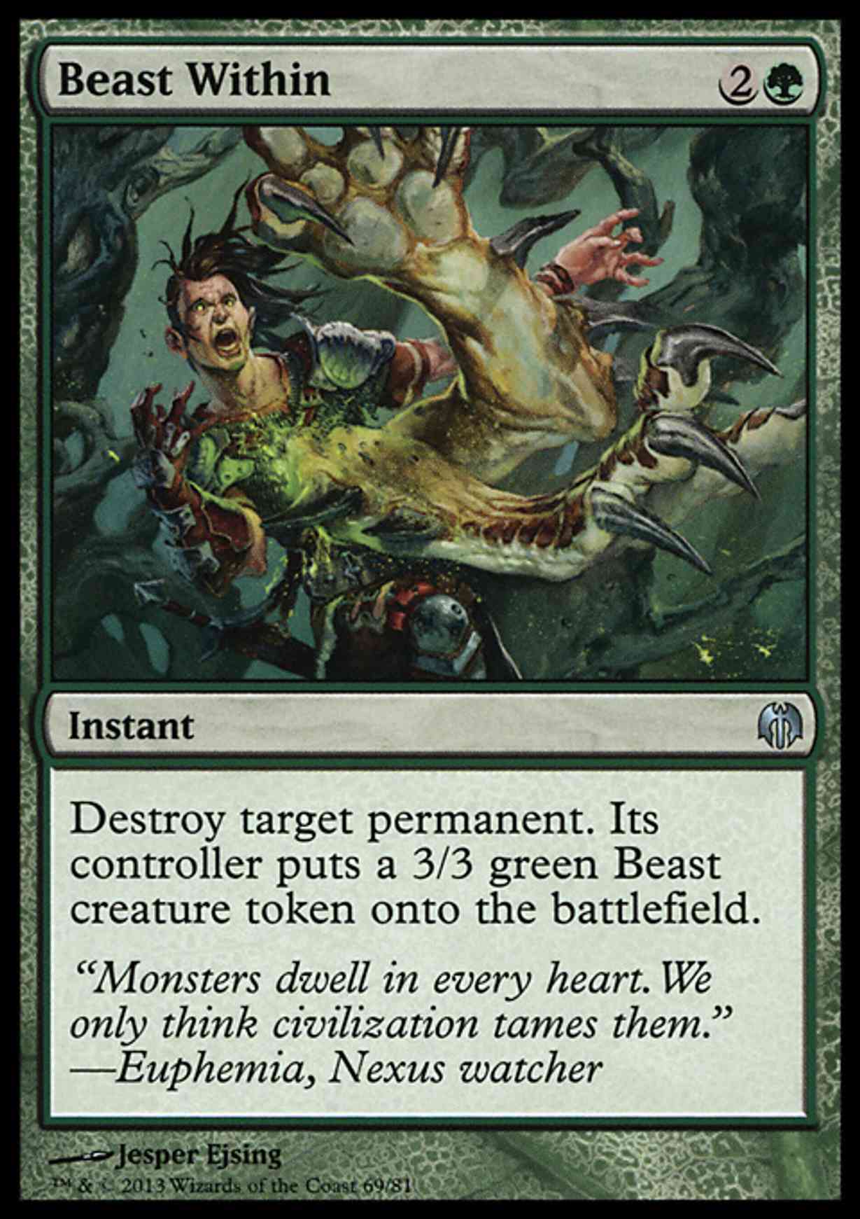 Beast Within Price from mtg Duel Decks: Heroes vs. Monsters