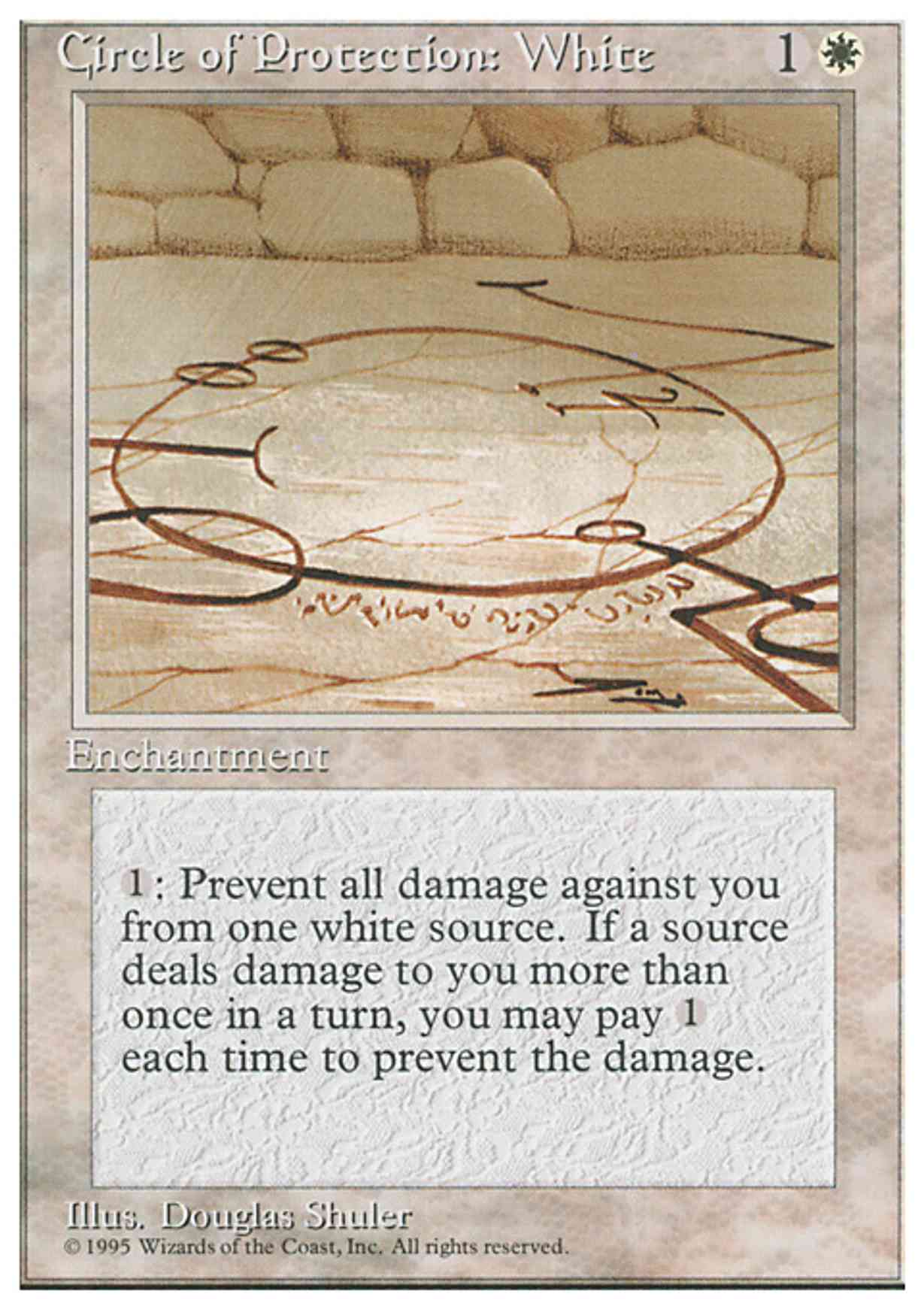Circle of Protection: White Price from mtg Fourth Edition
