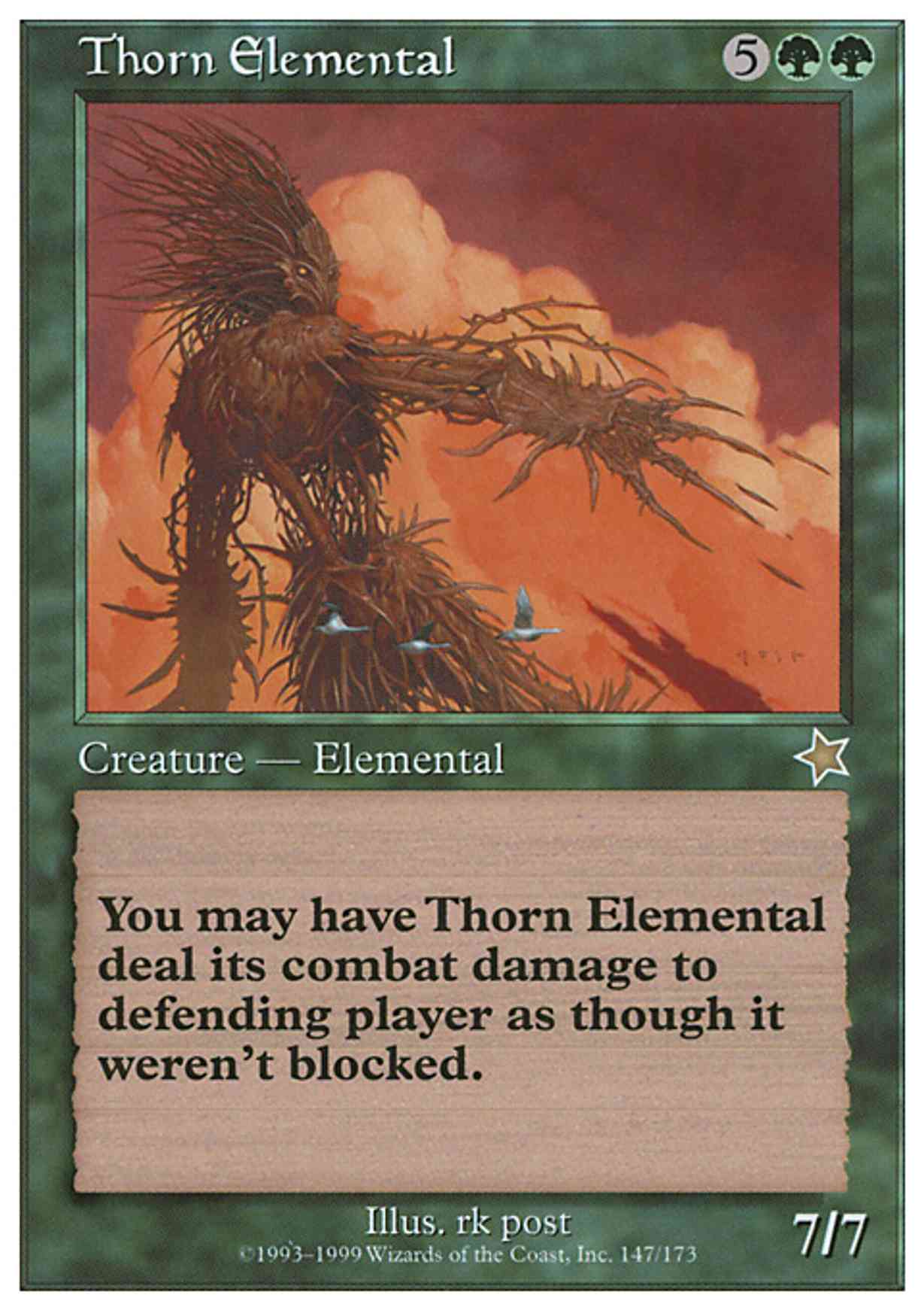 Thorn Elemental Price from mtg Starter 1999