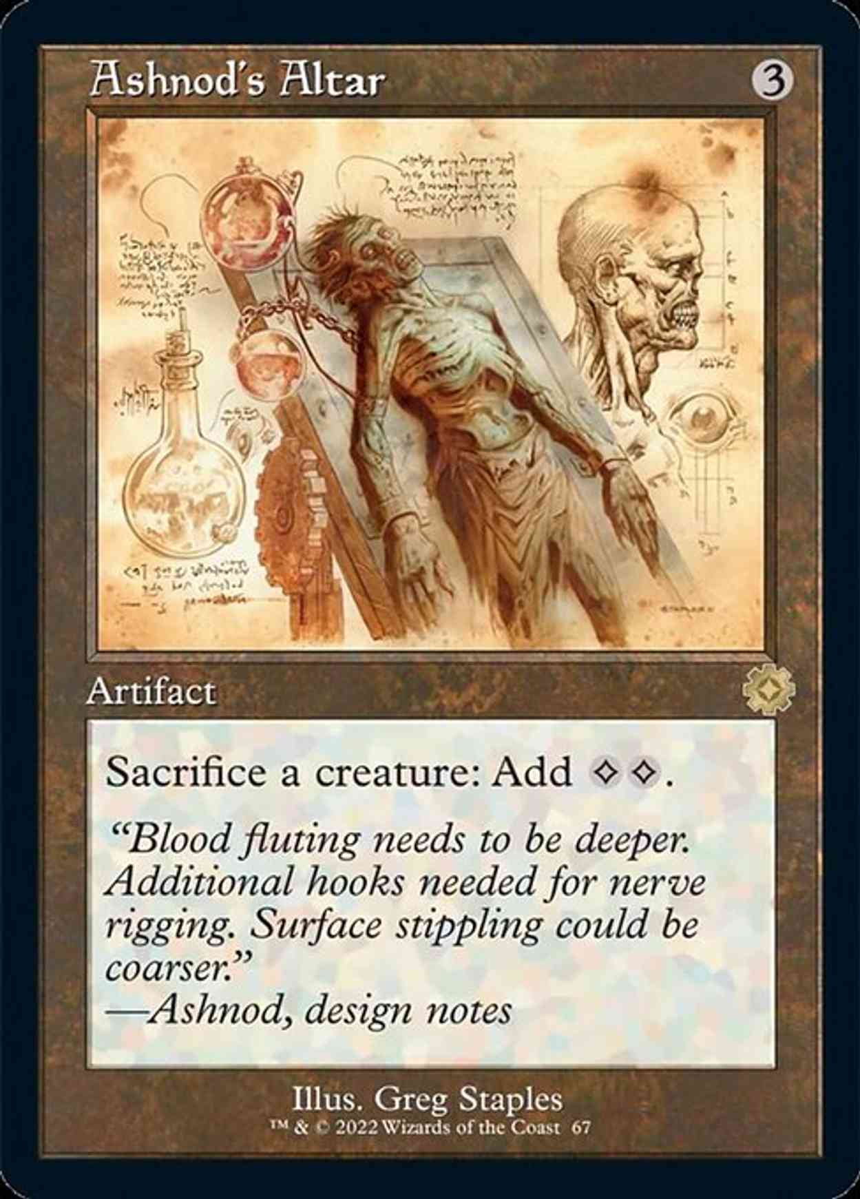 Ashnod's Altar (Schematic) Price from mtg The Brothers' War Retro Artifacts