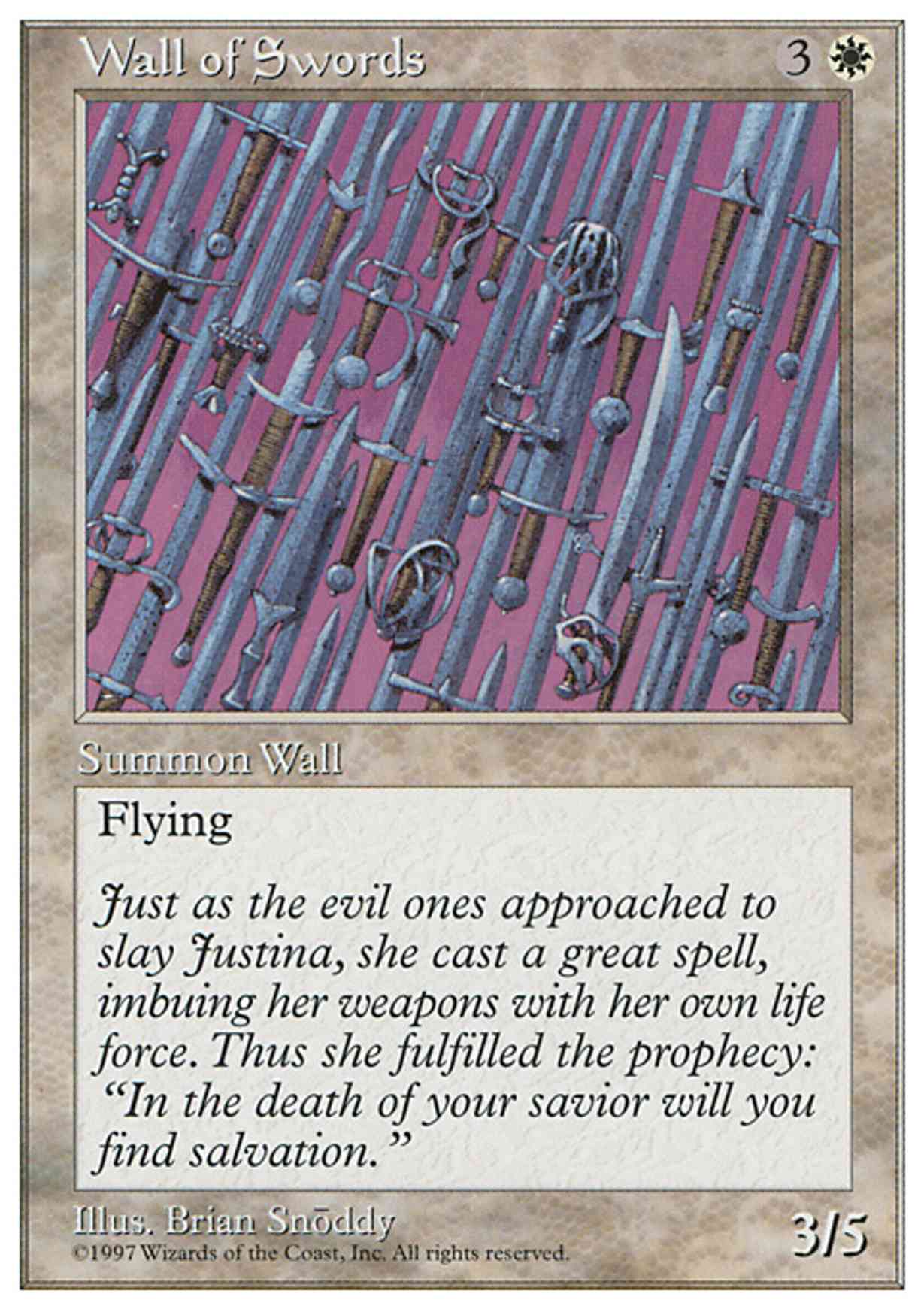 Wall of Swords Price from mtg Fifth Edition