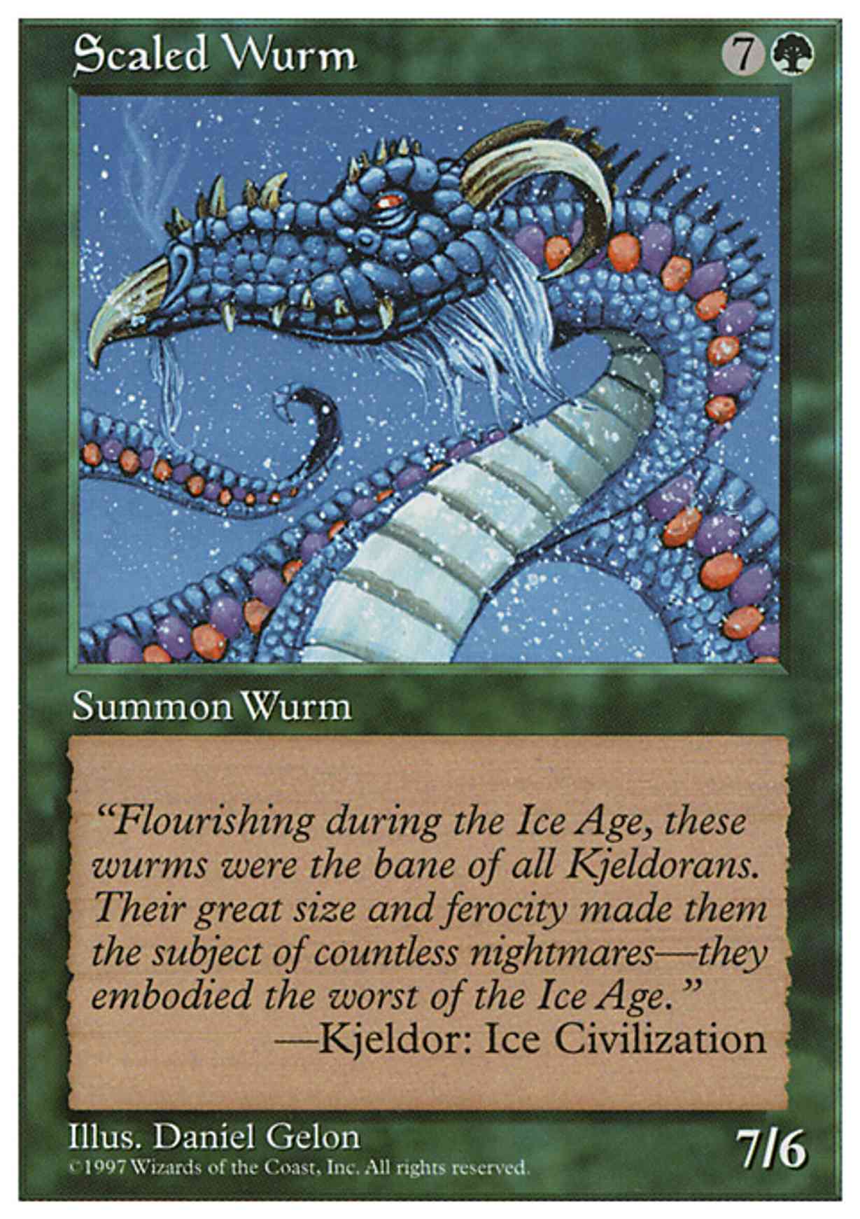 Scaled Wurm Price from mtg Fifth Edition