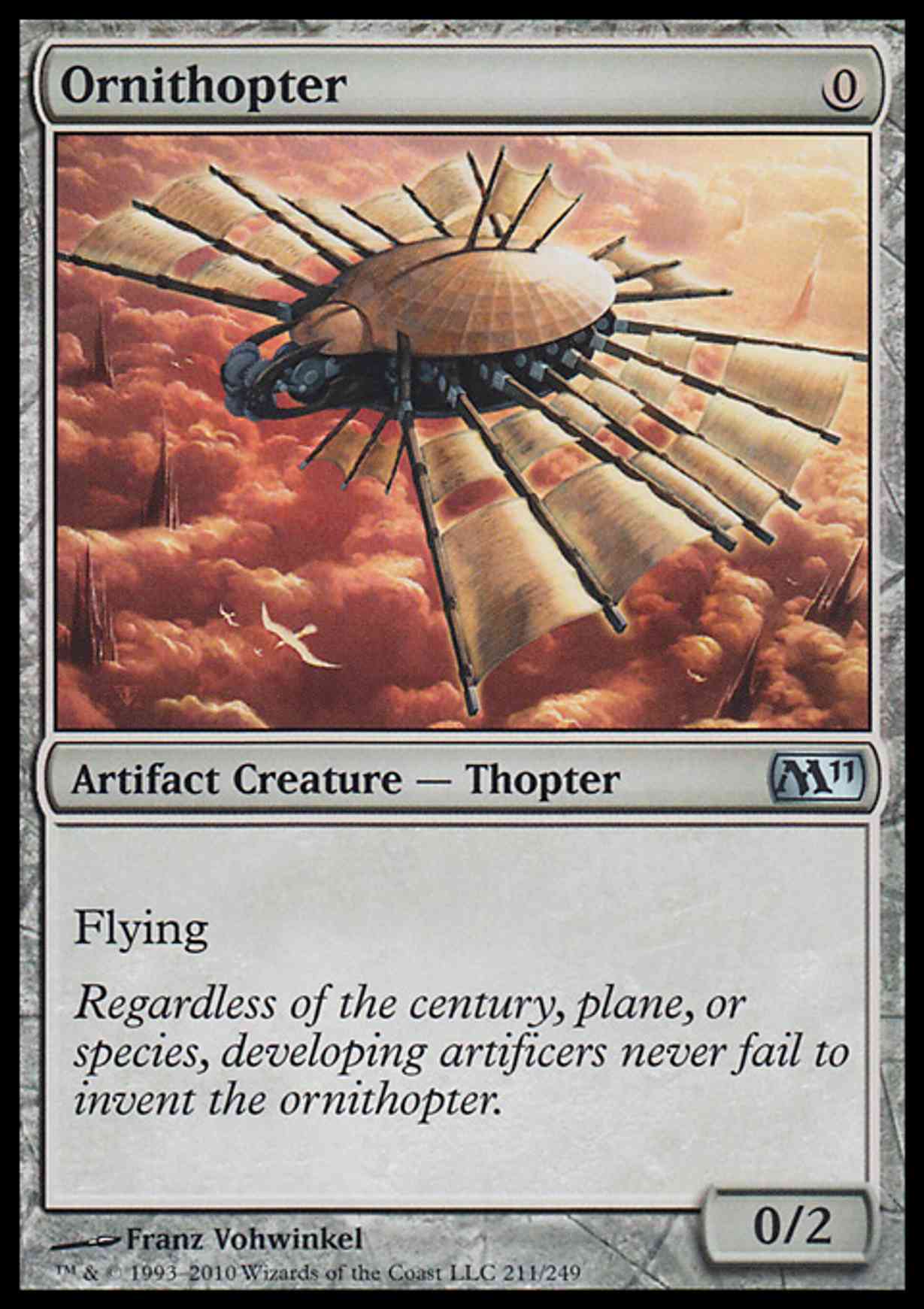 Ornithopter Price from mtg Magic 2011
