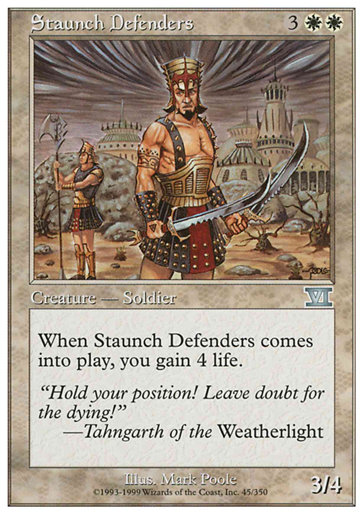 Staunch Defenders Price from mtg Classic Sixth Edition