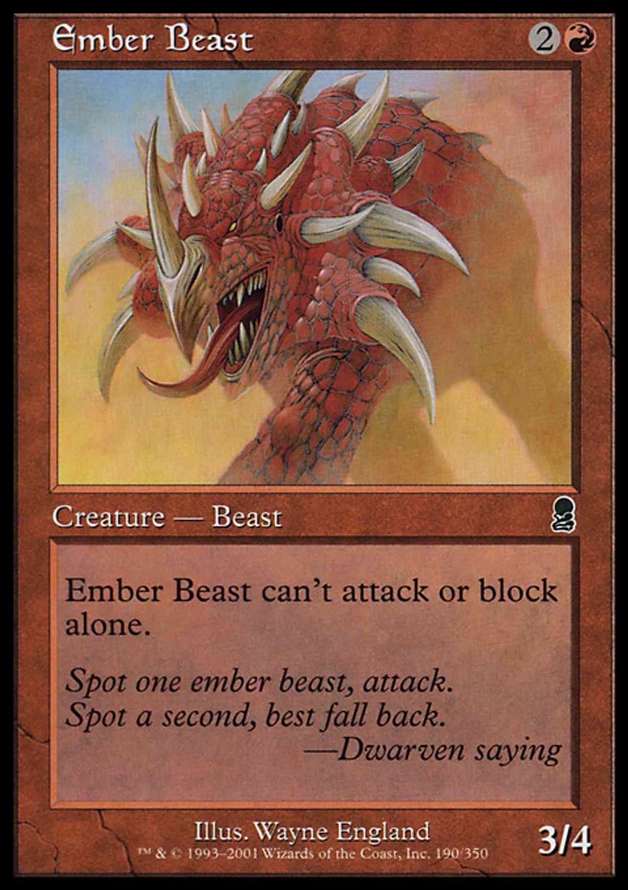 Ember Beast Price from mtg Odyssey