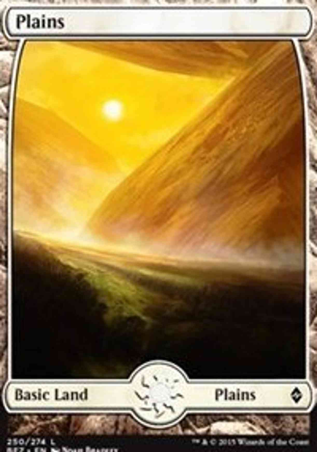 Plains (250) - Full Art Price from mtg Battle for Zendikar
