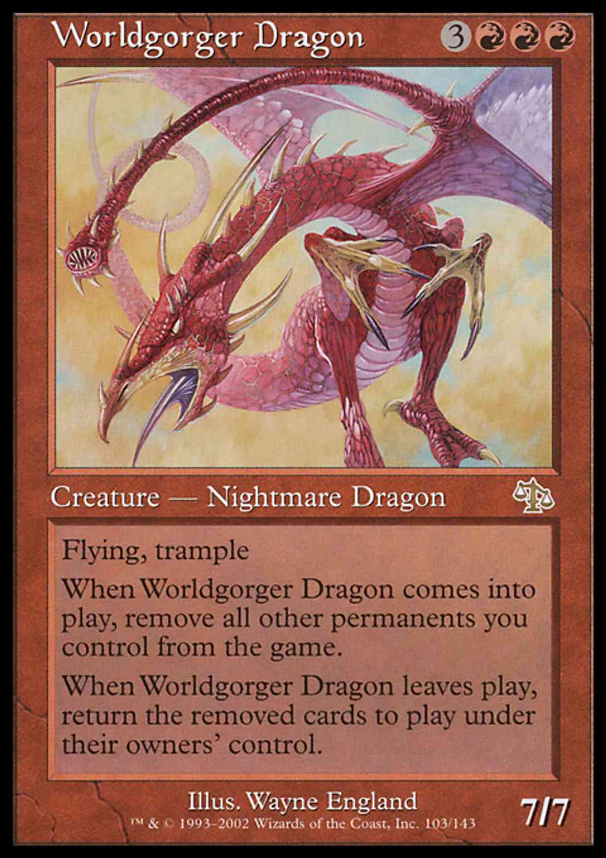 Worldgorger Dragon Price from mtg Judgment