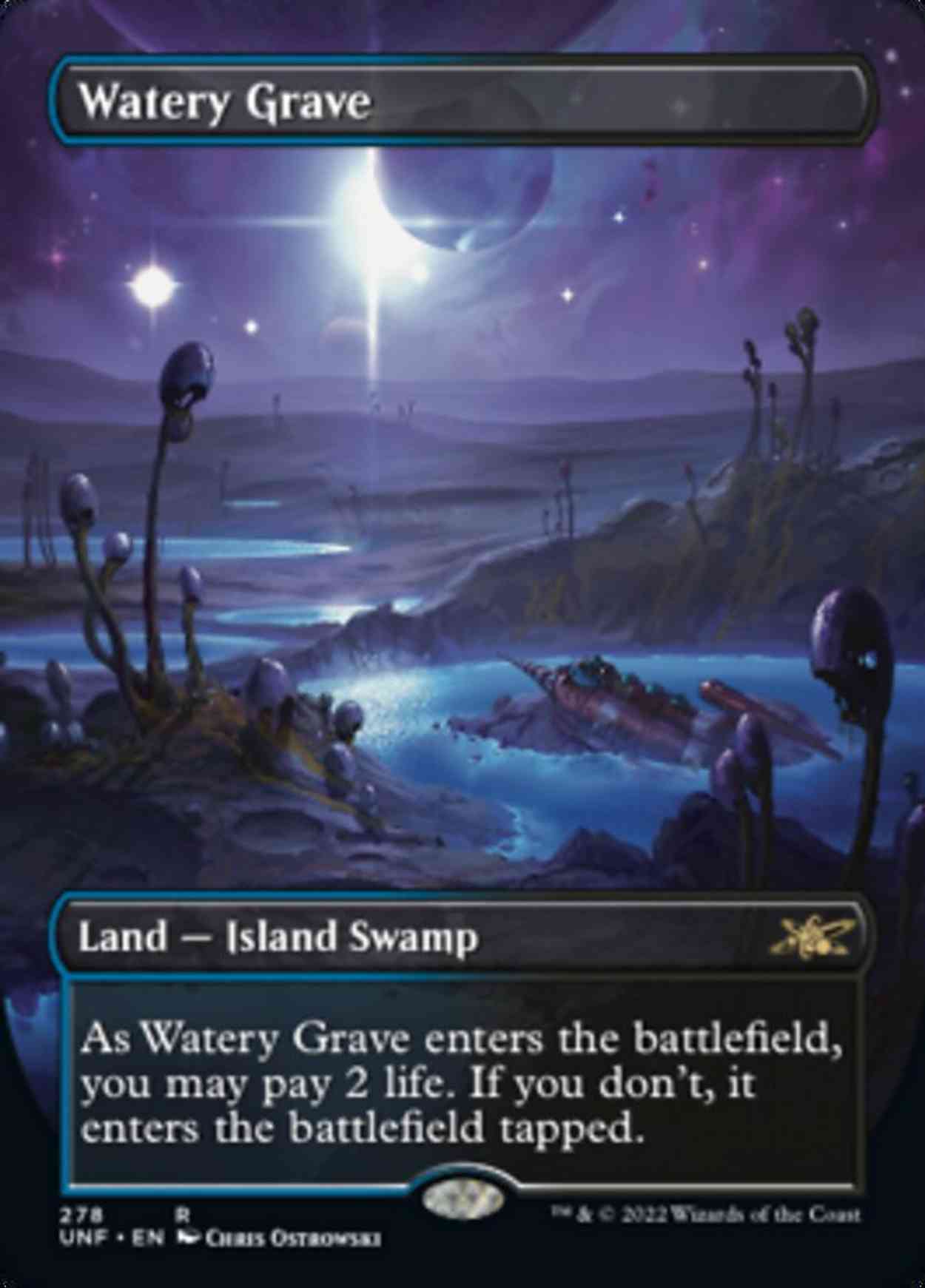 Watery Grave (Borderless) Price from mtg Unfinity