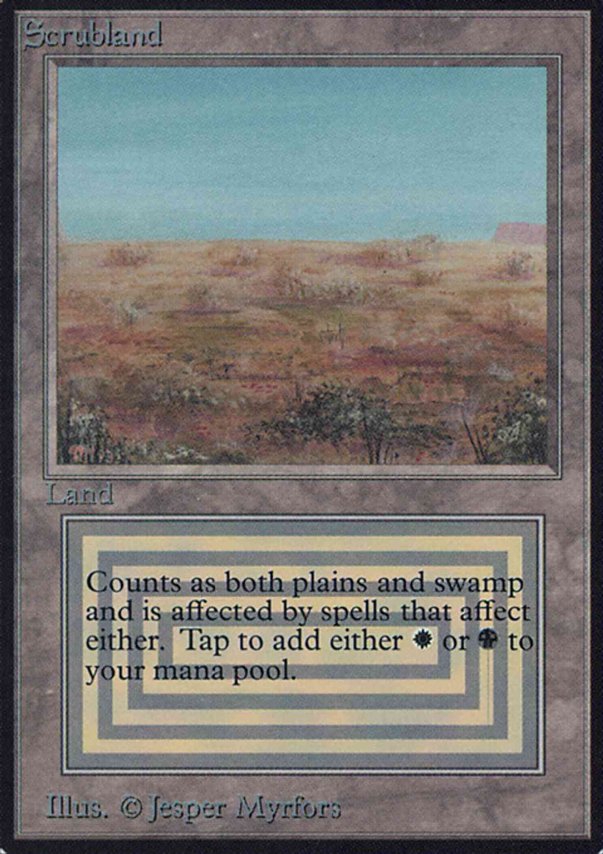Scrubland Price from mtg Limited Edition Alpha