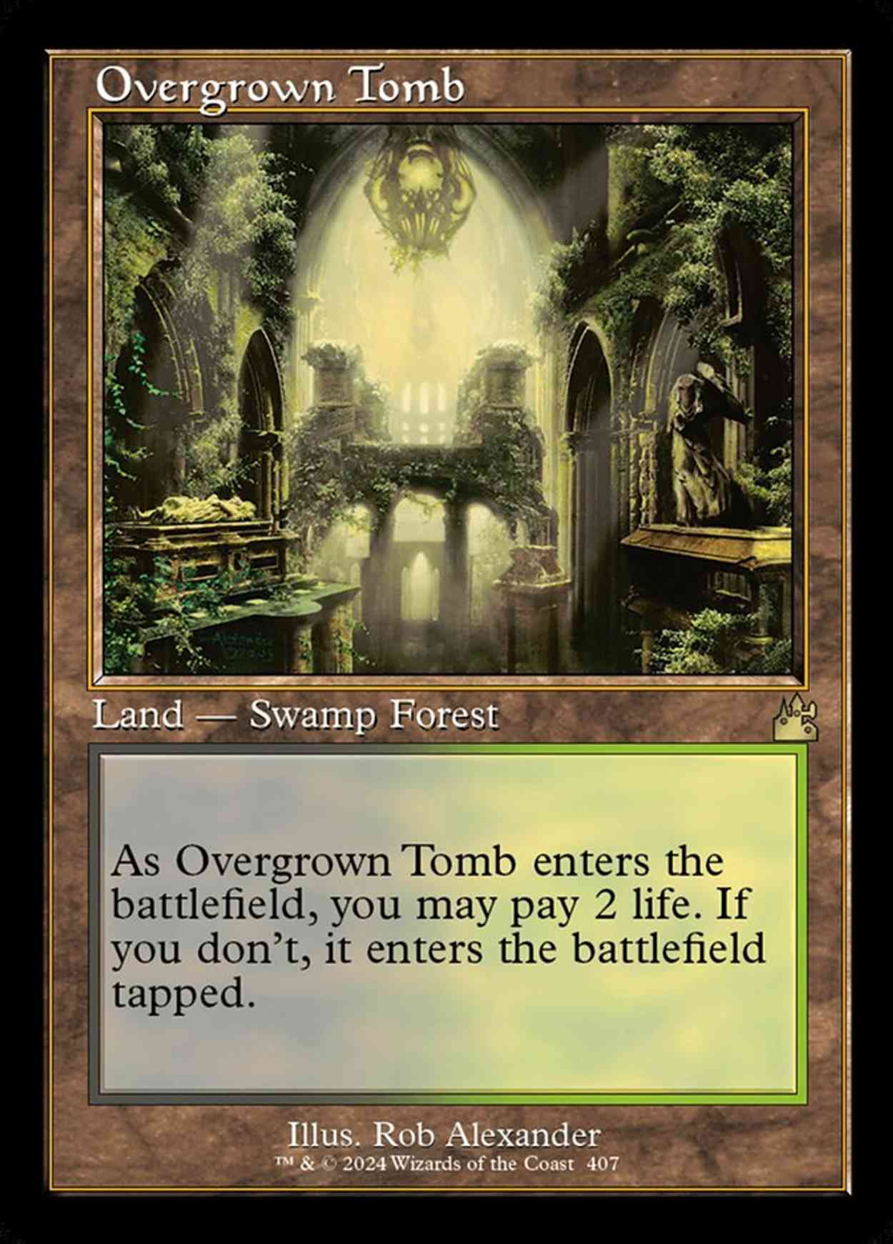 Overgrown Tomb (Retro Frame) Price from mtg Ravnica Remastered