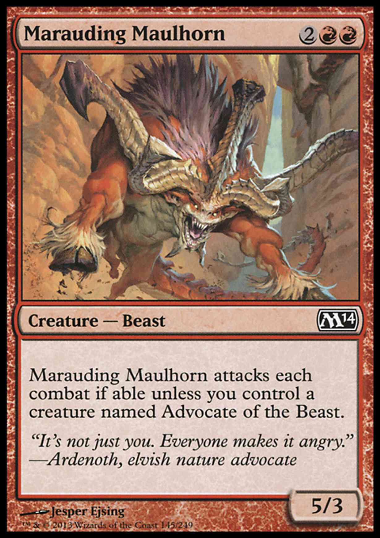 Marauding Maulhorn Price from mtg Magic 2014 Core Set