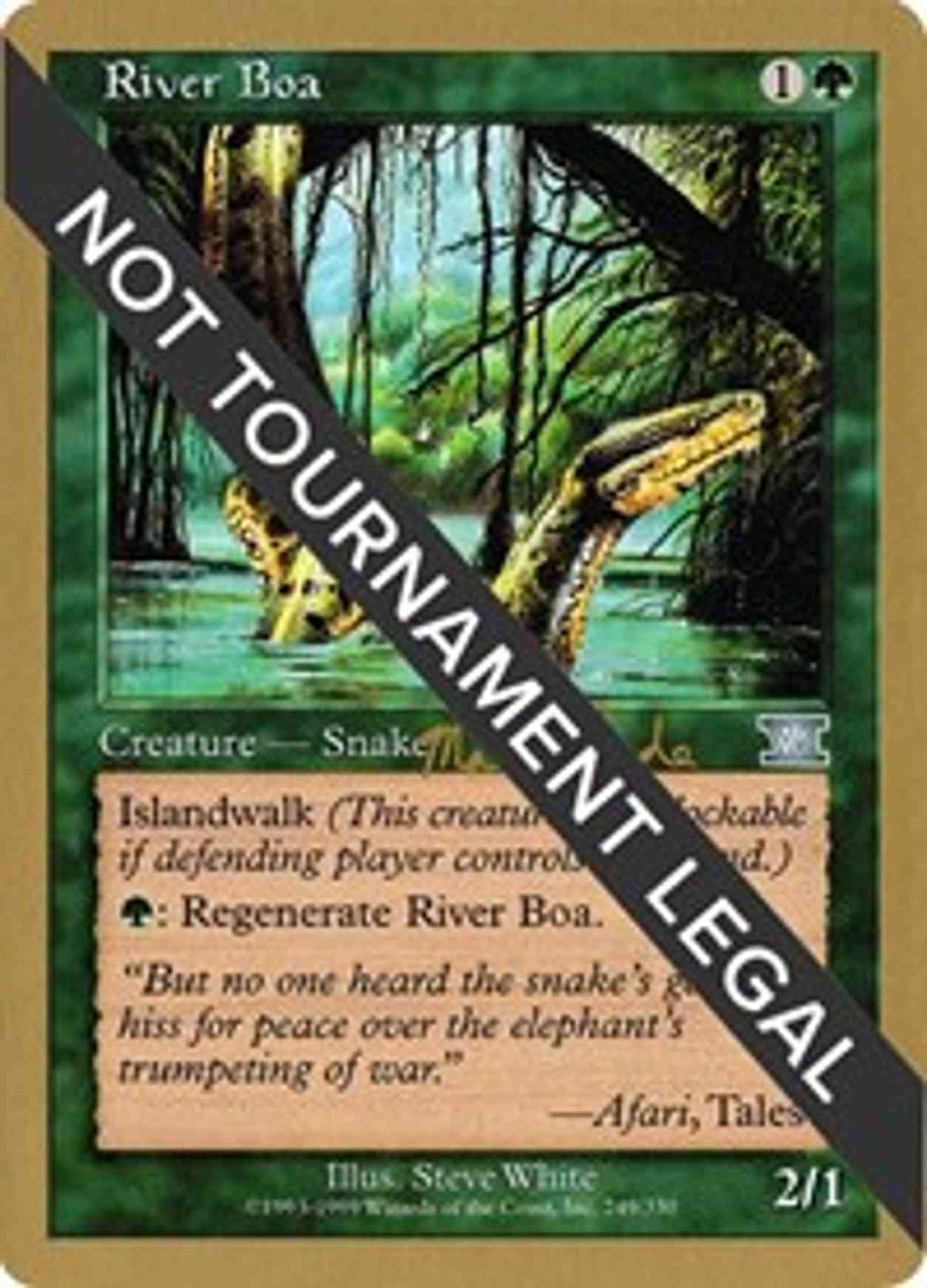 River Boa - 1999 Matt Linde (6ED) Price from mtg World Championship Decks