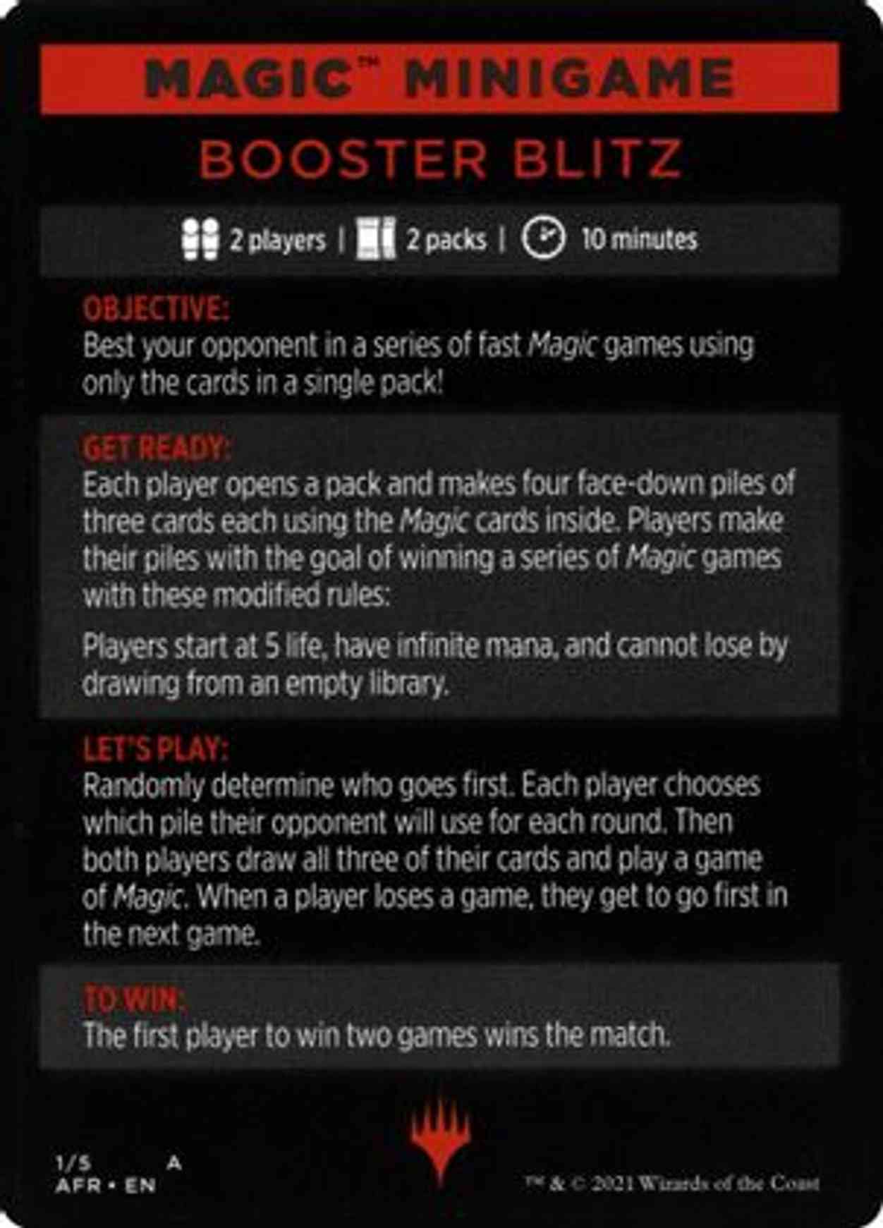 Magic Minigame: Booster Blitz Price from mtg Adventures in the ...