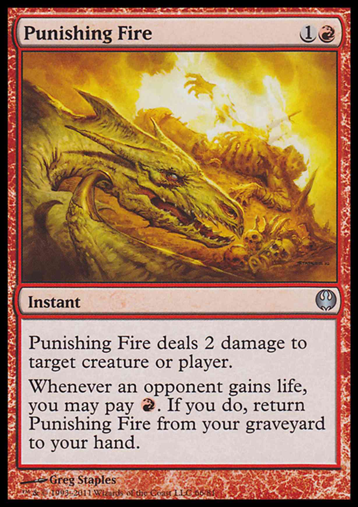 Punishing Fire Price from mtg Duel Decks: Knights vs. Dragons