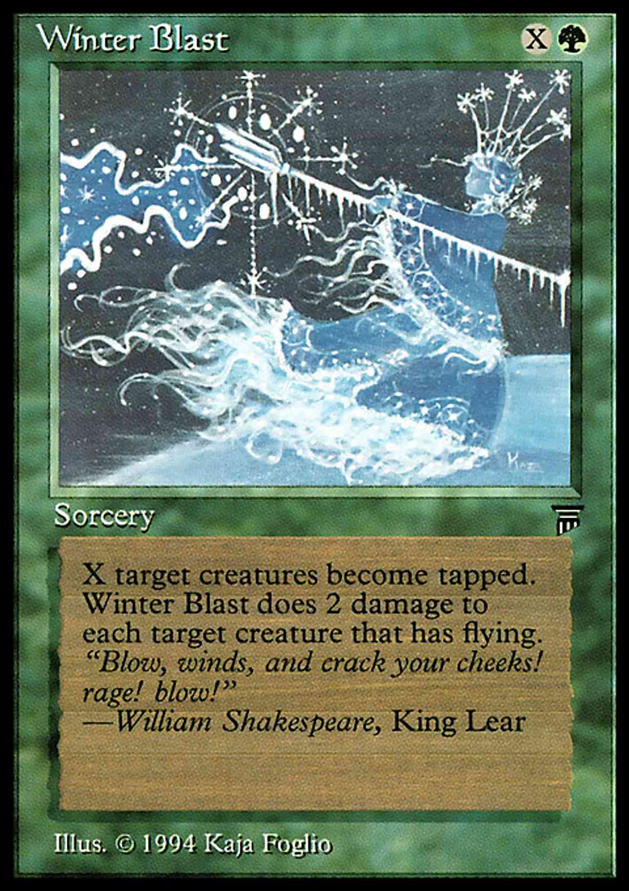 Winter Blast Price from mtg Legends