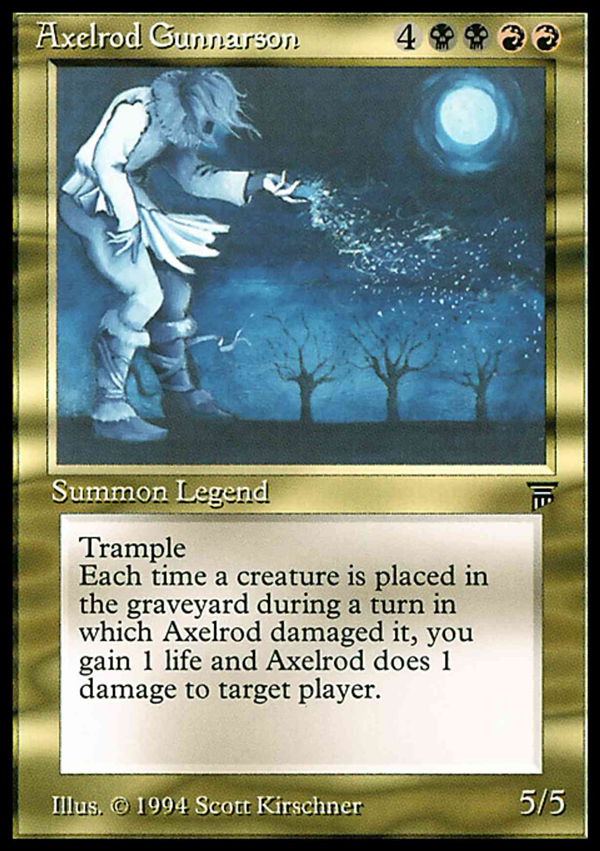 Axelrod Gunnarson Price from mtg Legends