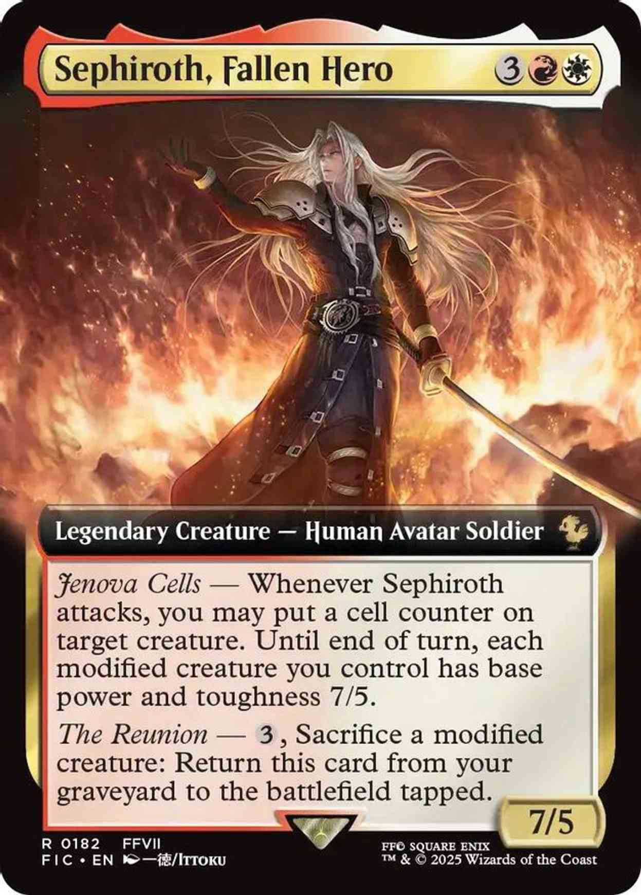 Sephiroth, Fallen Hero (Extended Art) Price from mtg Commander: FINAL FANTASY