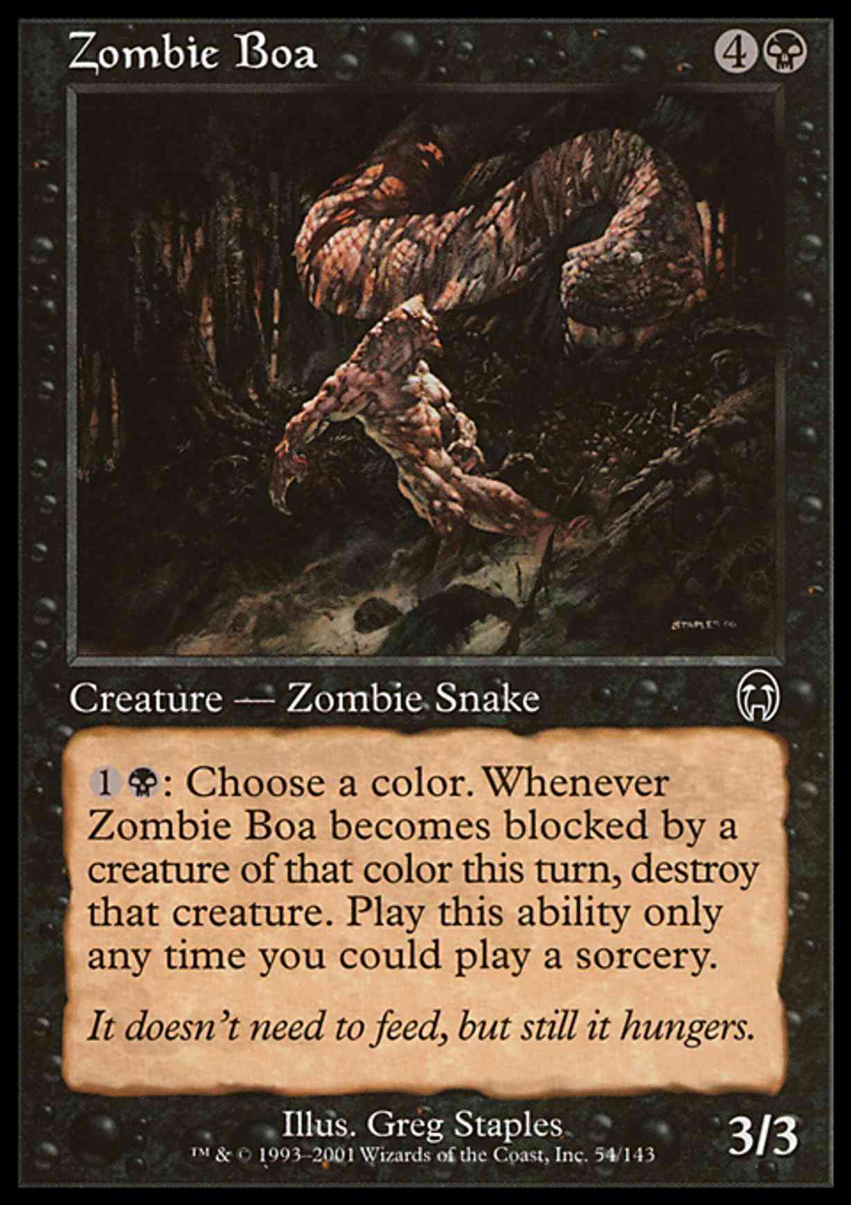 Zombie Boa Price from mtg Apocalypse