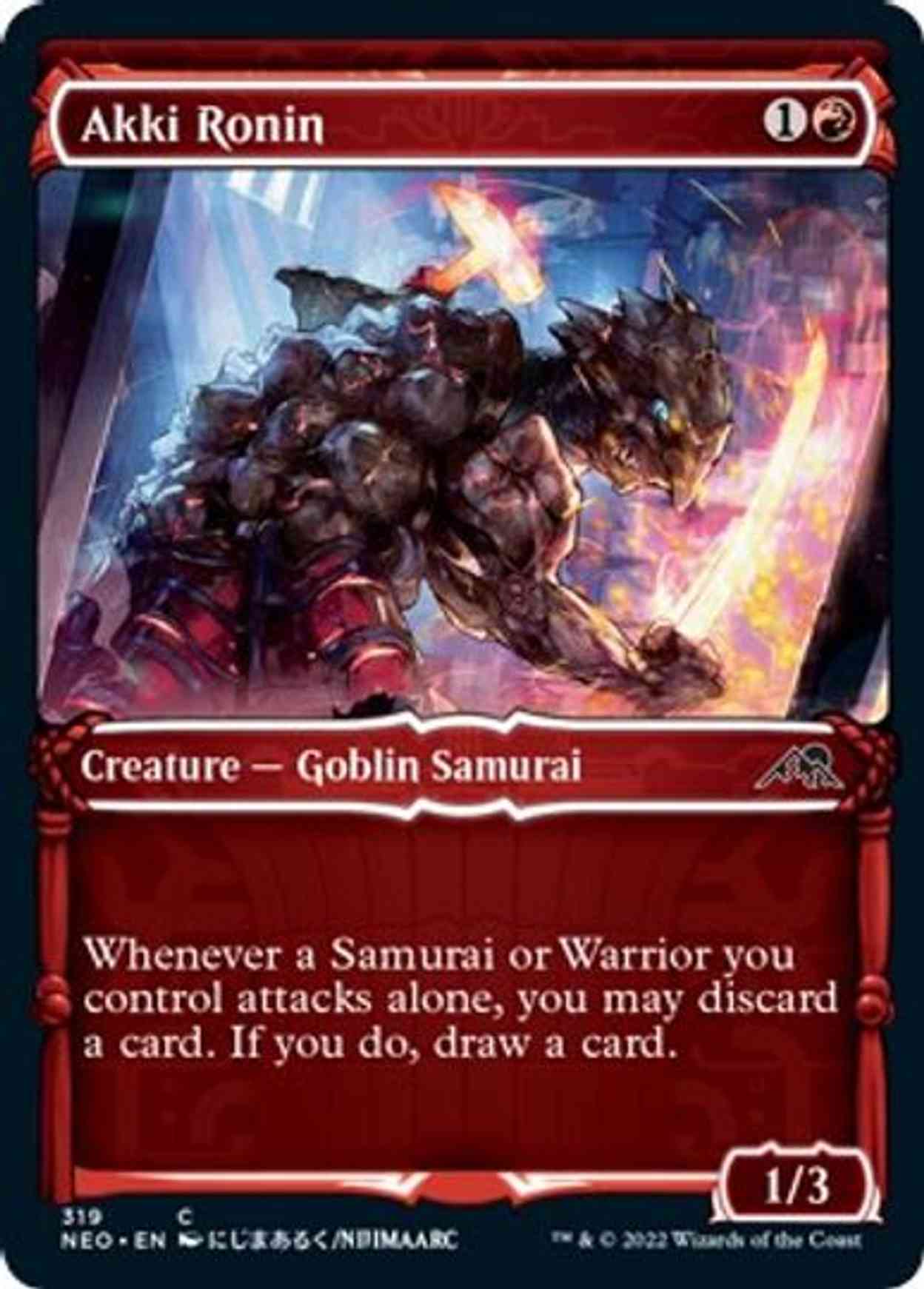 Akki Ronin (Showcase) Price from mtg Kamigawa: Neon Dynasty