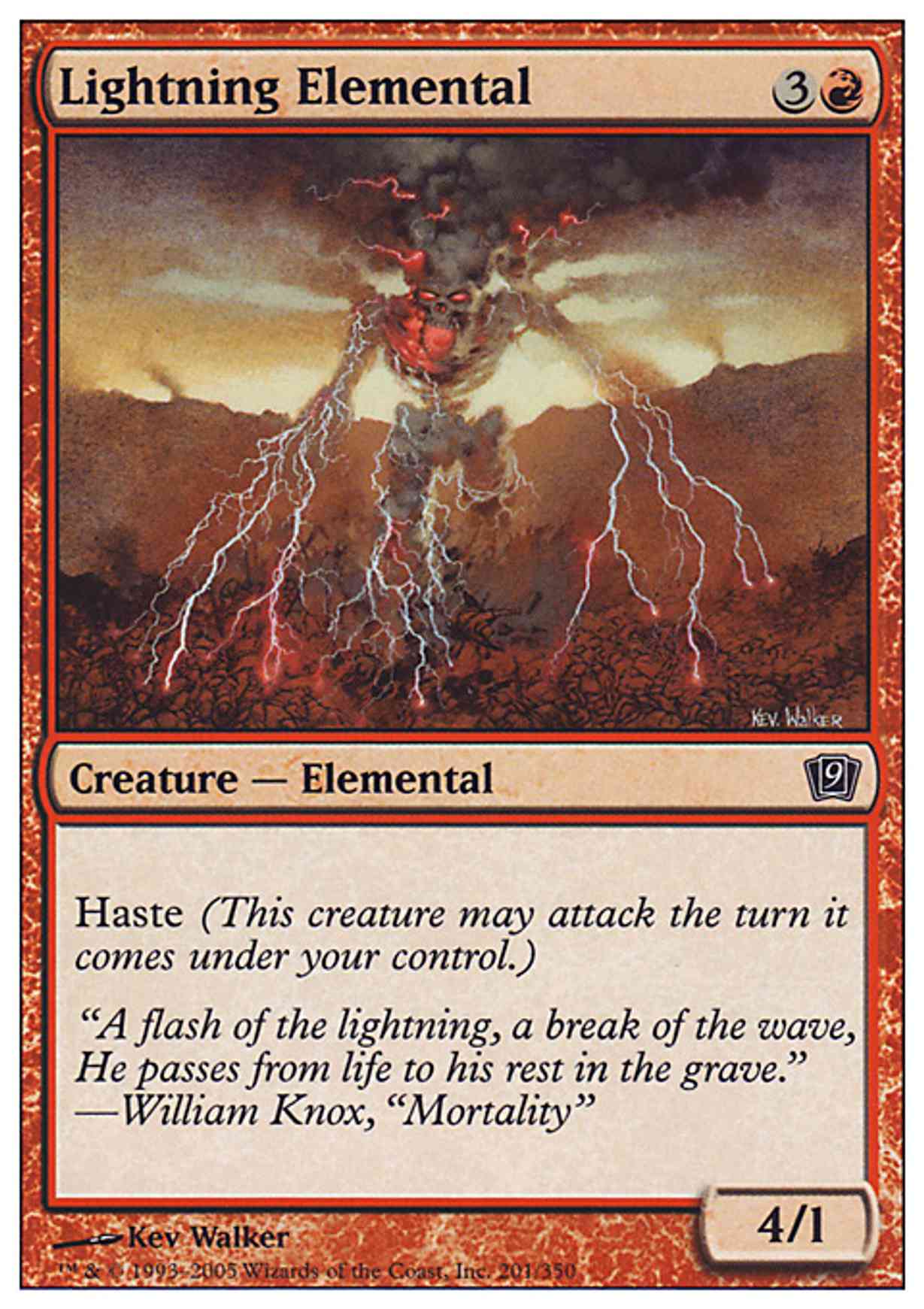Lightning Elemental Price from mtg Ninth Edition
