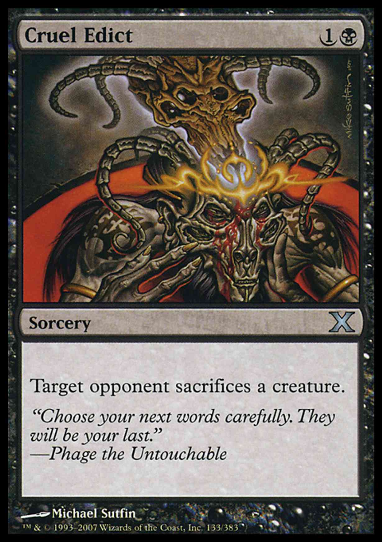 Cruel Edict Price from mtg Tenth Edition