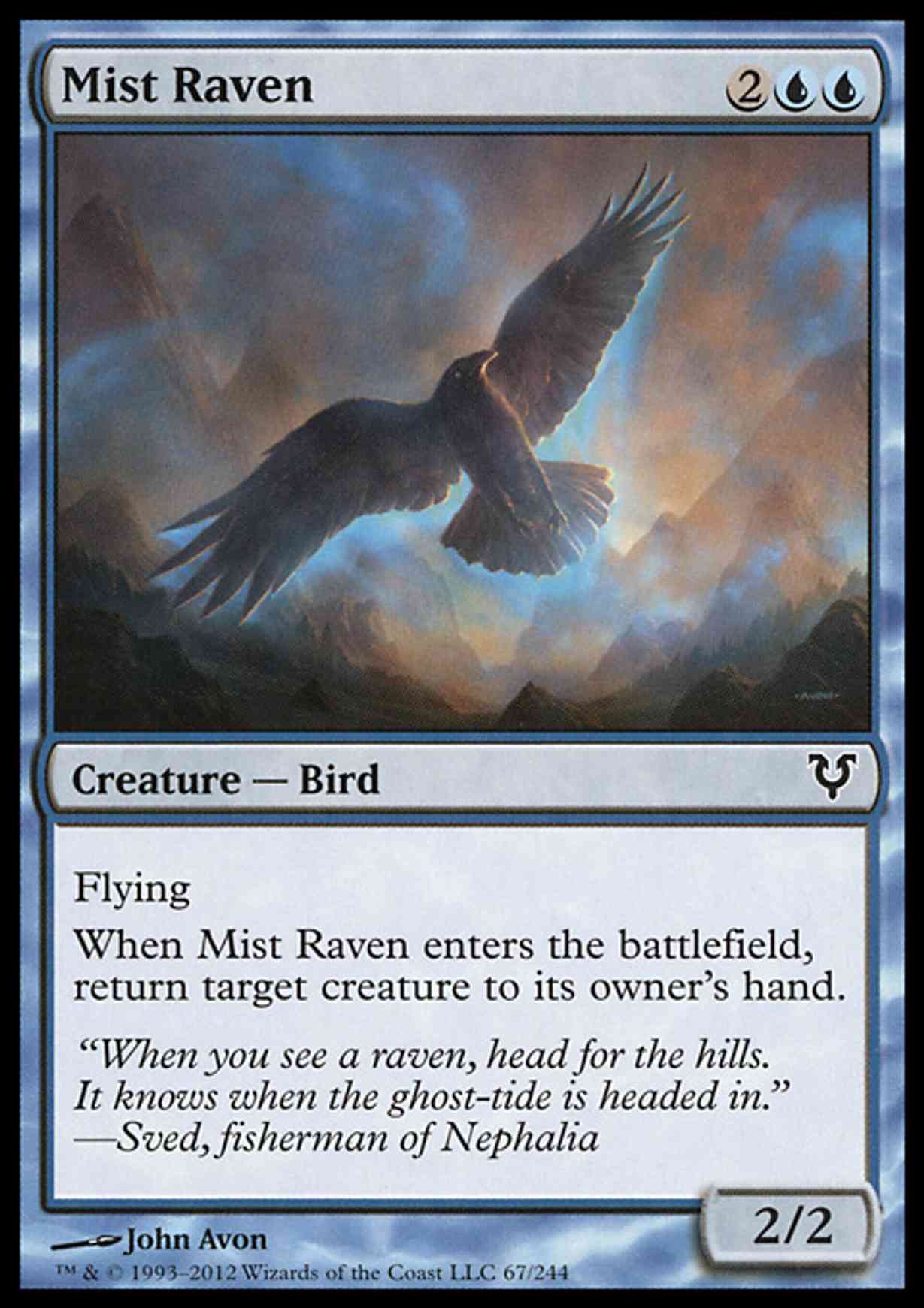 Mist Raven Price from mtg Avacyn Restored