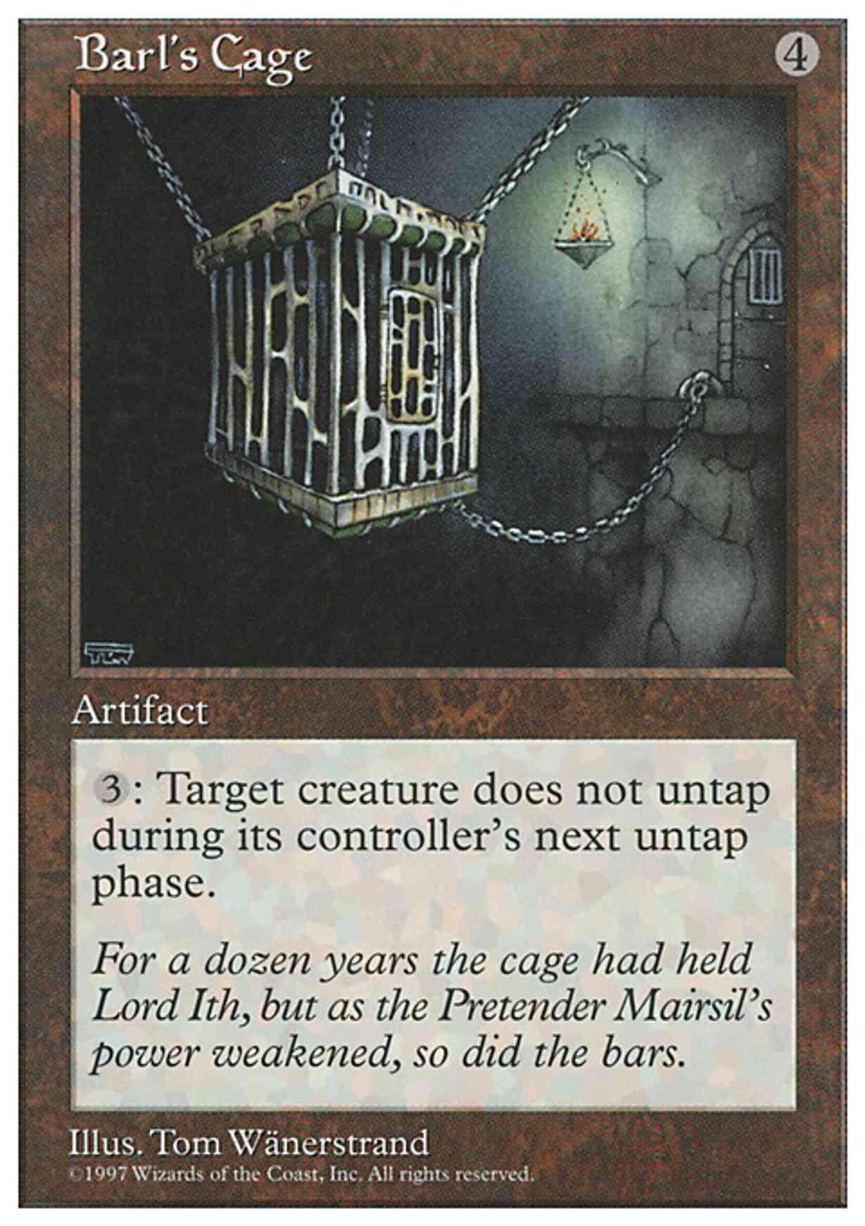 Barl's Cage Price from mtg Fifth Edition