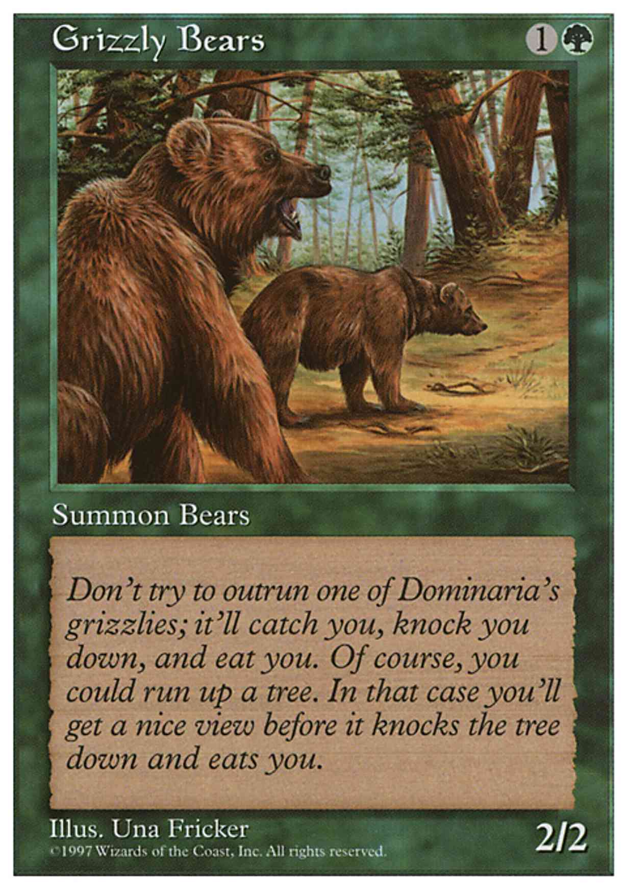 Grizzly Bears Price from mtg Fifth Edition