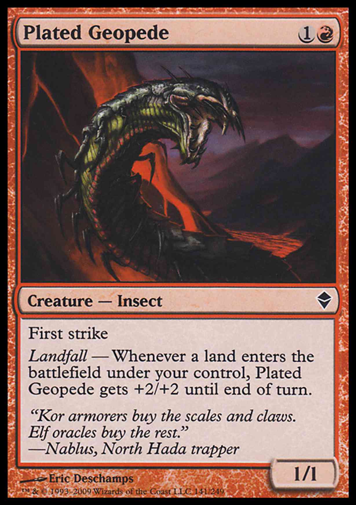 Plated Geopede Price from mtg Zendikar