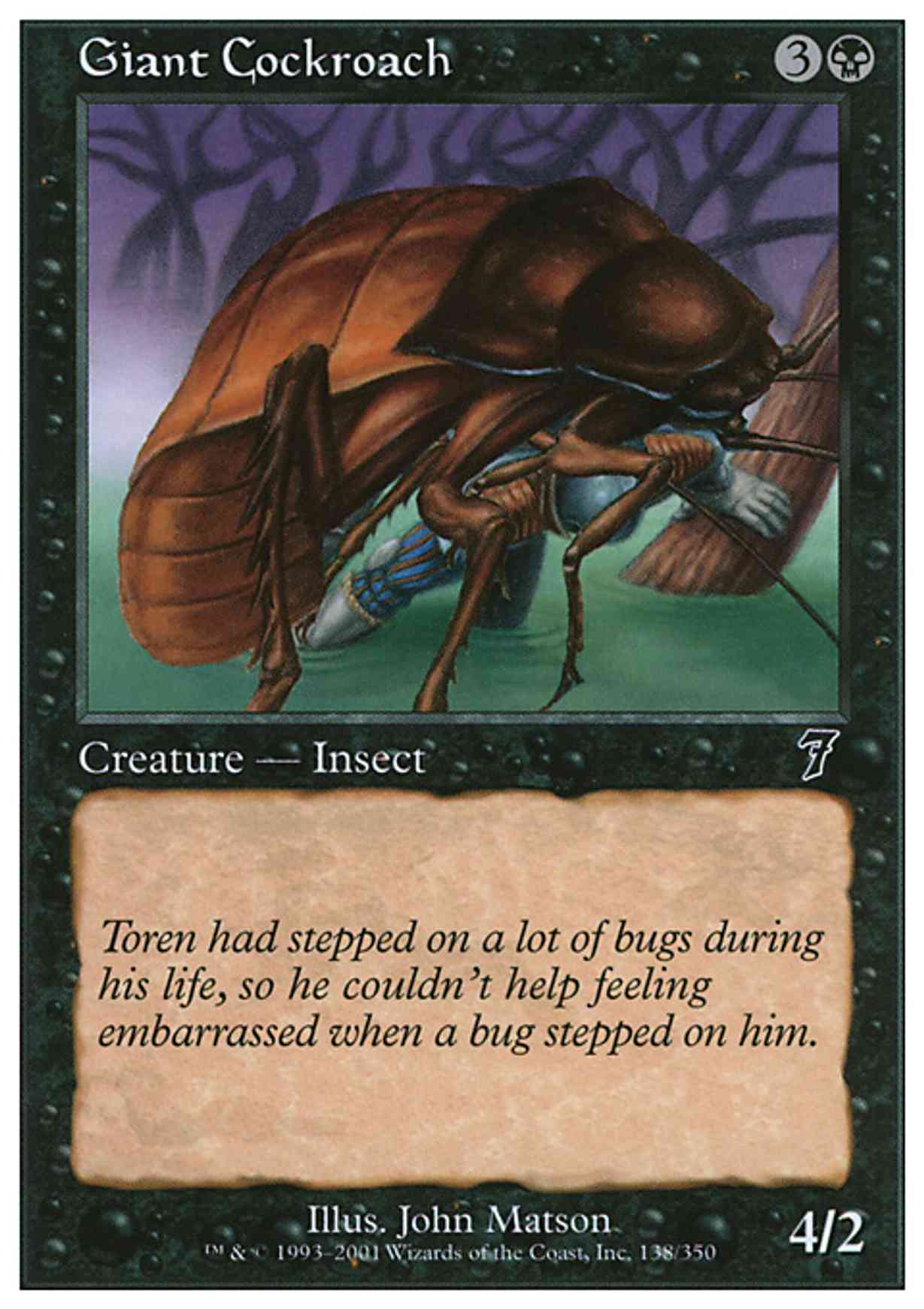 Giant Cockroach Price from mtg Seventh Edition