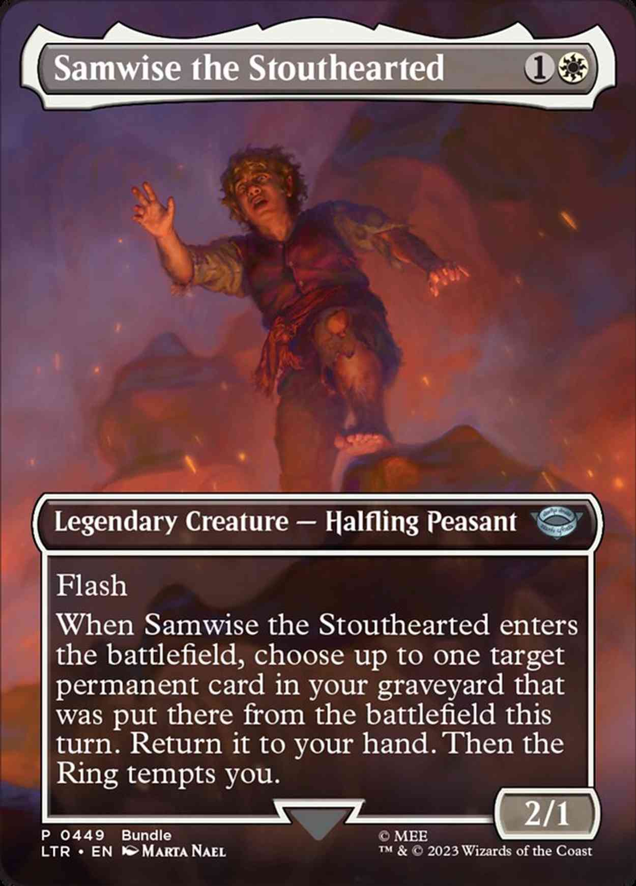 Samwise the Stouthearted (Borderless) Price from mtg The Lord of the ...