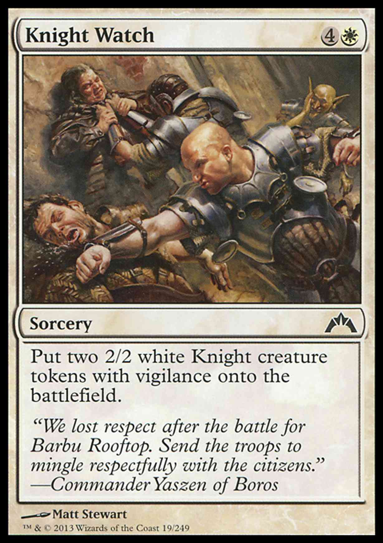 Knight Watch Price from mtg Gatecrash