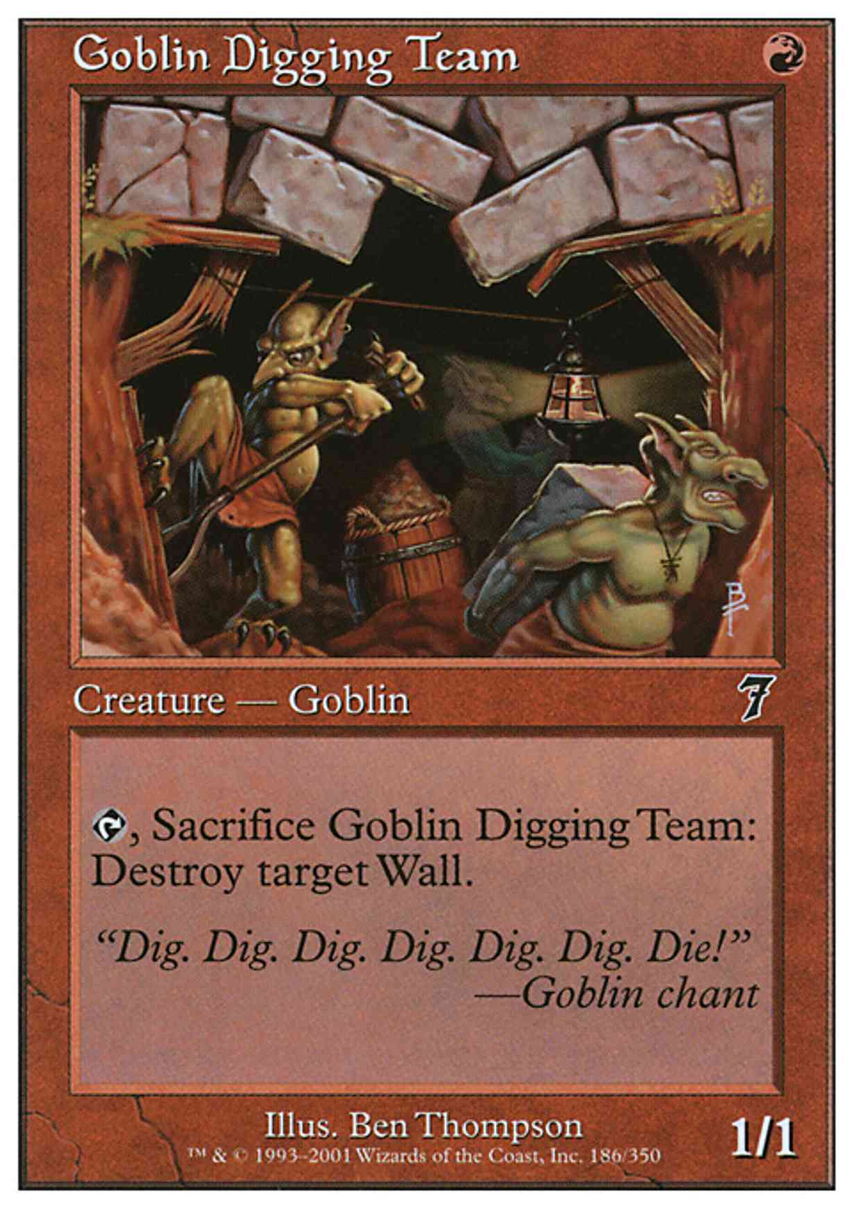 Goblin Digging Team Price from mtg Seventh Edition