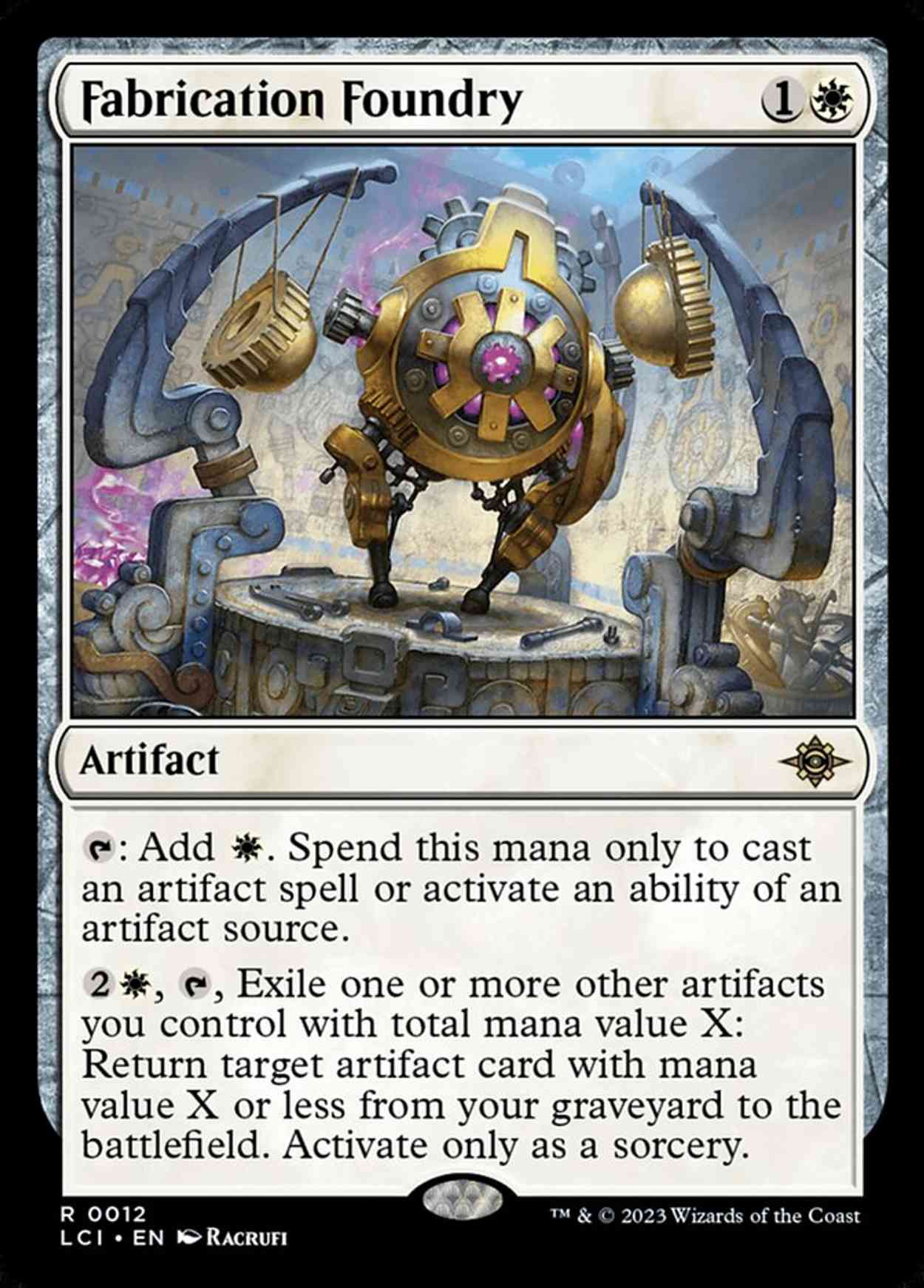 Fabrication Foundry Price from mtg The Lost Caverns of Ixalan